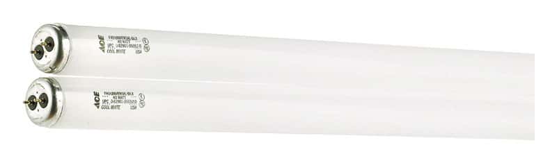 Ace 40 watt T12 48 in. L Fluorescent Bulb Cool White Linear 4100 K 2 pk ...