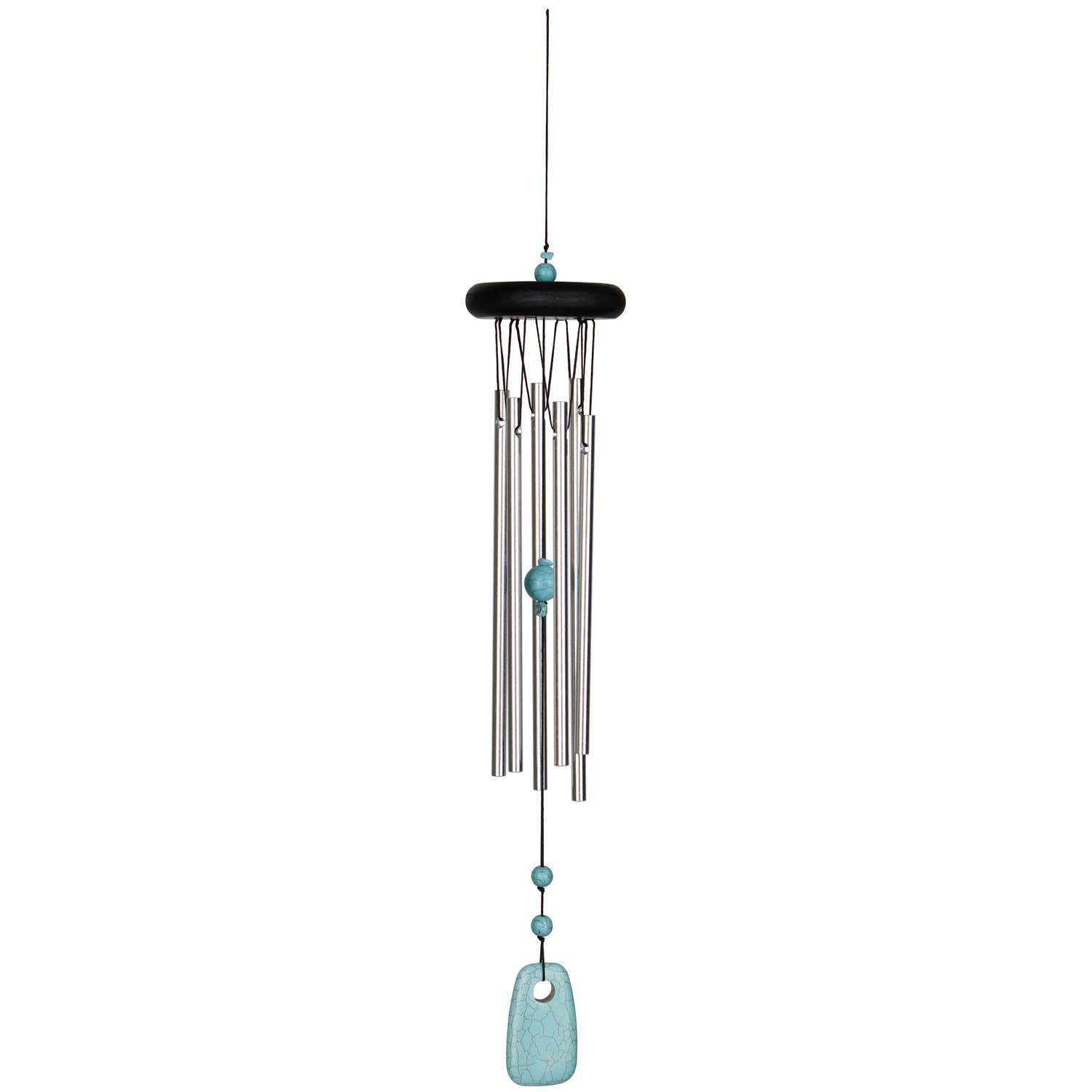 Woodstock Chimes Signature Collection Silver Aluminum/Wood 17 in. Wind ...
