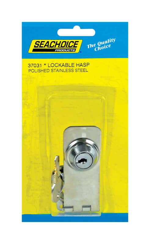 Seachoice Polished Stainless Steel 3 in. L X 1-1/8 in. W Lockable Hasp ...