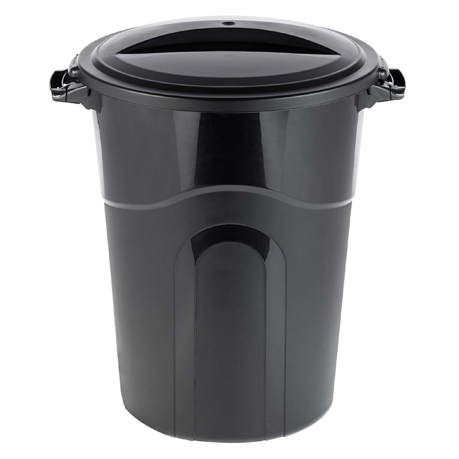United Solutions Rough & Rugged 32 gal Black Plastic Garbage Can Lid ...