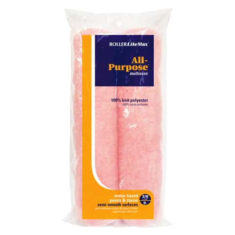 RollerLite Polyester Knit 9 in. W X 3/8 in. Jumbo Mini Paint Roller ...