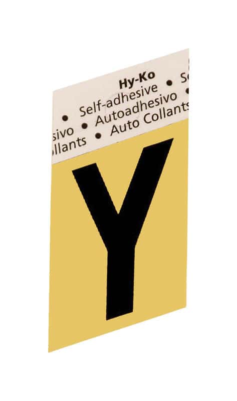 Hy-Ko 1-1/2 in. Black Aluminum Self-Adhesive Letter Yes 1 pc - Ace Hardware