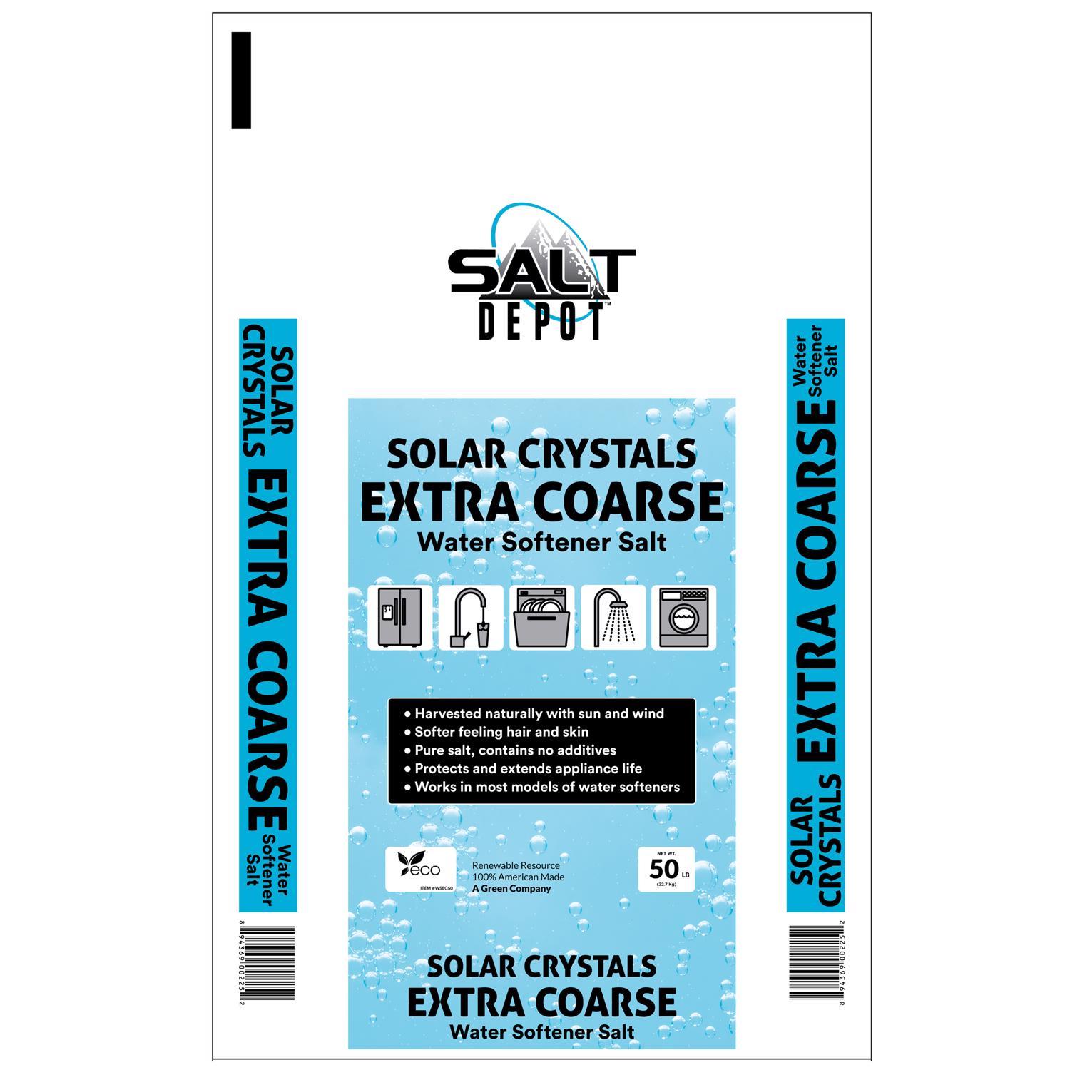 Salt Depot Solar Extra Coarse Water Softener Salt Crystal 50 lb Mfr ...