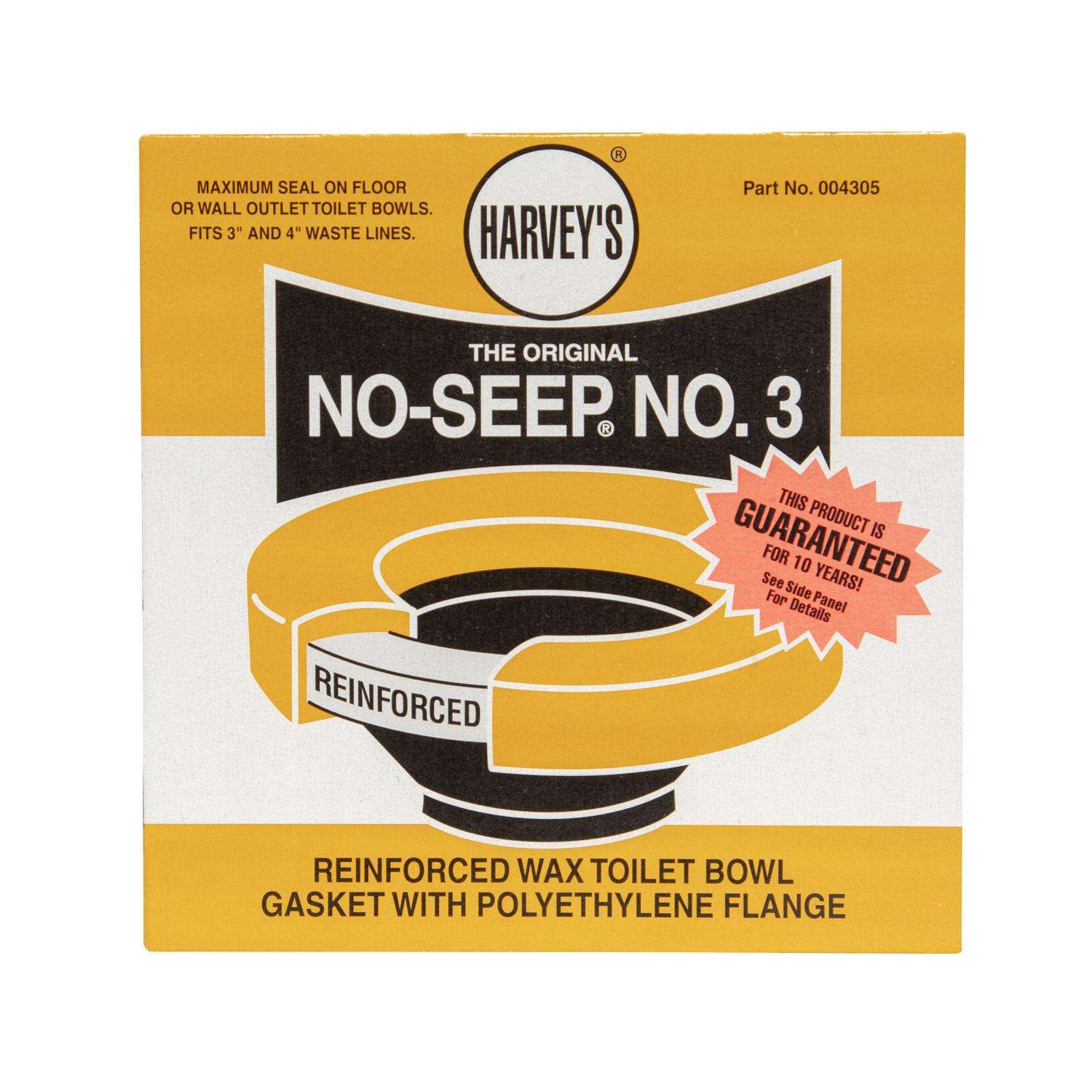 Harvey's No-Seep Wax Ring Polyethylene/Wax For Water Closets to Flanges ...