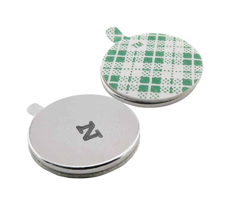 Magnet Source 0.75 in. L X 0.75 in. W Silver Disc Magnets with Adhesive ...