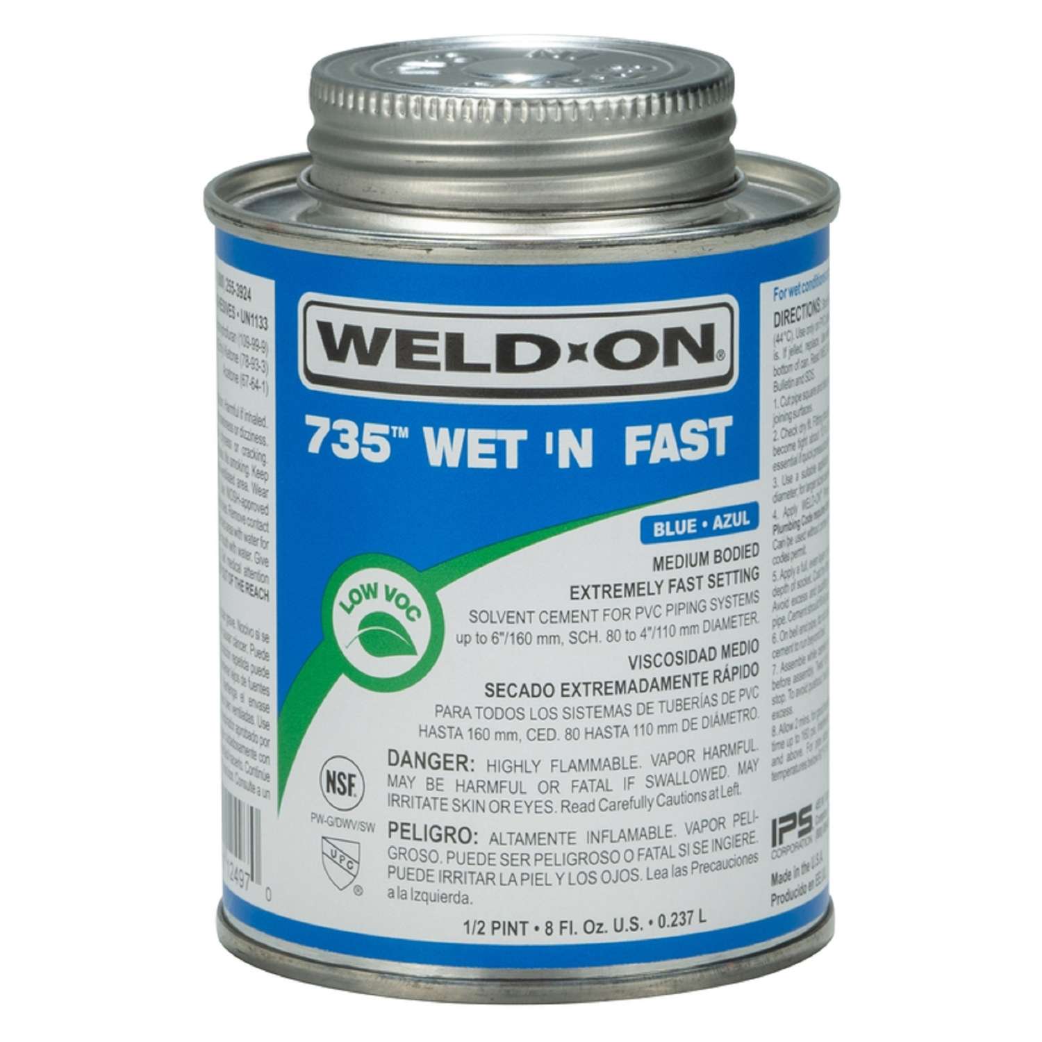 Weld-On 735 Blue Solvent Cement For PVC 8 oz - Ace Hardware