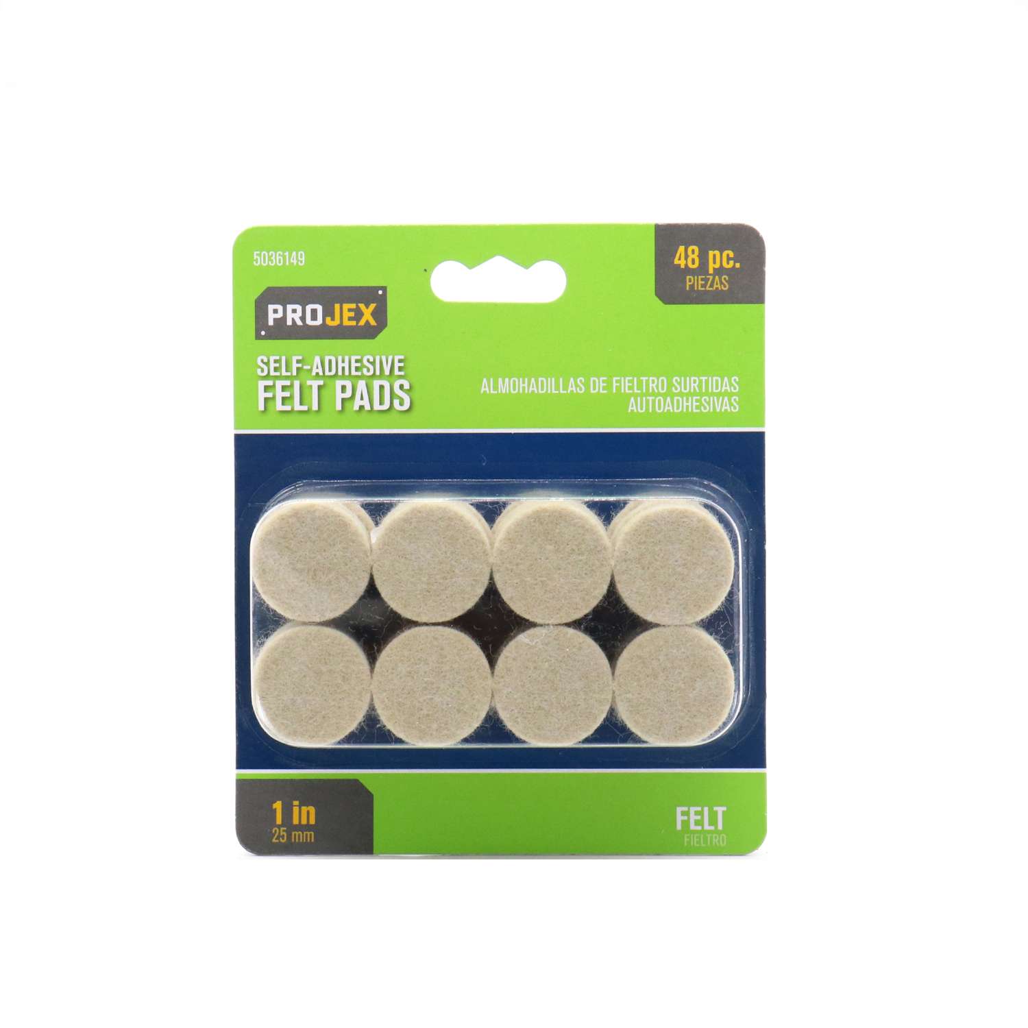 Projex Felt Self Adhesive Surface Pad Brown Rectangle 1/2 in. W X 4 in ...
