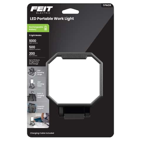 Feit 1000 lm LED Rechargeable Hanging Hook Folding Worklight - Ace Hardware