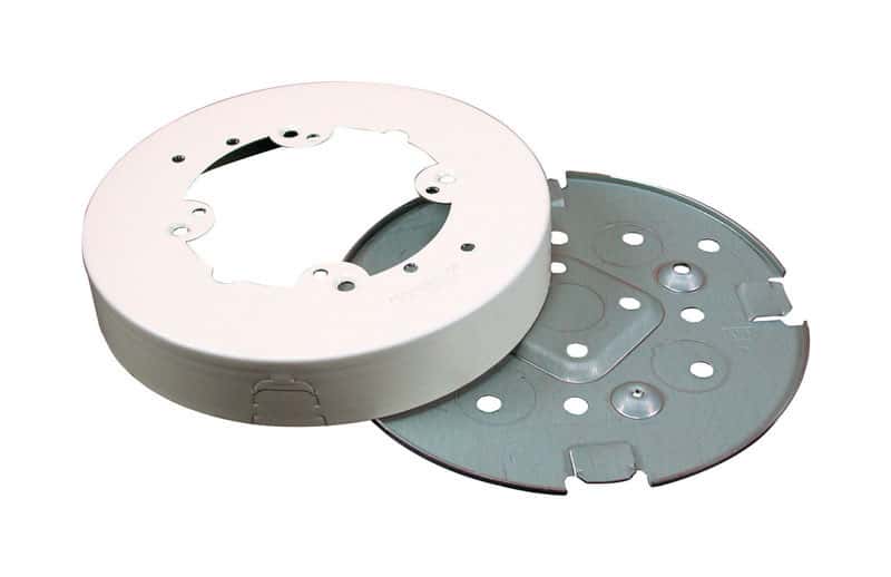 Wiremold 1.2 in. Round Metal Fan Box Ivory - Ace Hardware