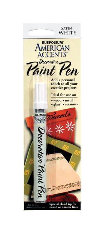 Rust-Oleum American Accents Satin White Paint Pen Exterior and Interior ...