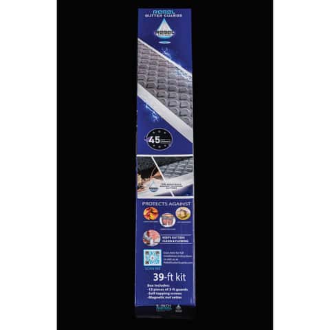 Rebel Gutter Guards 7 in. W X 39 ft. L Gray Aluminum Gutter Guard - Ace ...