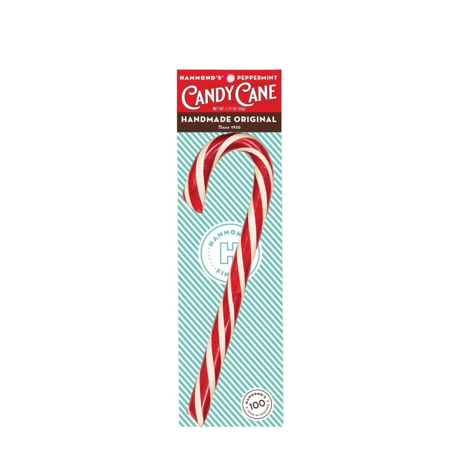 Hammond's Candies Peggable Card Original Peppermint Candy Cane 1.75 oz ...