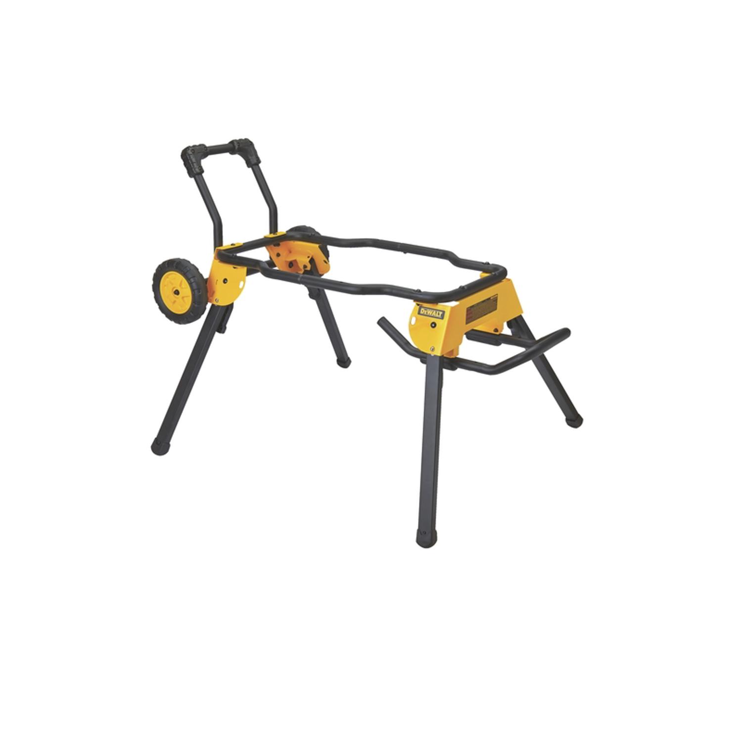 DeWalt Steel 47 1 2 in. L X 25 1 4 in. H X 25 13 16 in. W Rolling Table Saw Stand Yellow 1 pc Mfr DWE74911 Ace Hardware