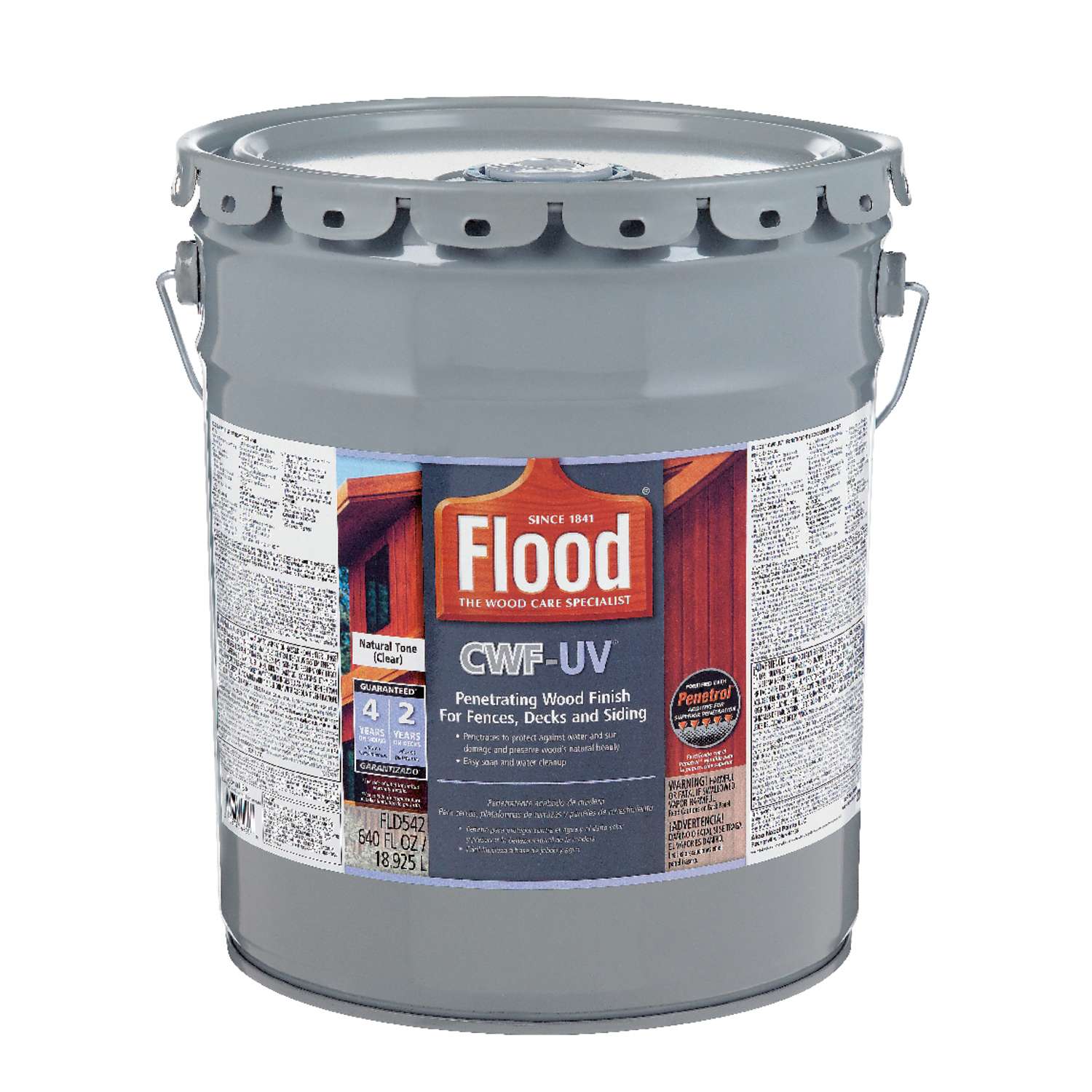 Flood CWF-UV Matte Natural Water-Based Wood Finish 5 gal. - Ace Hardware
