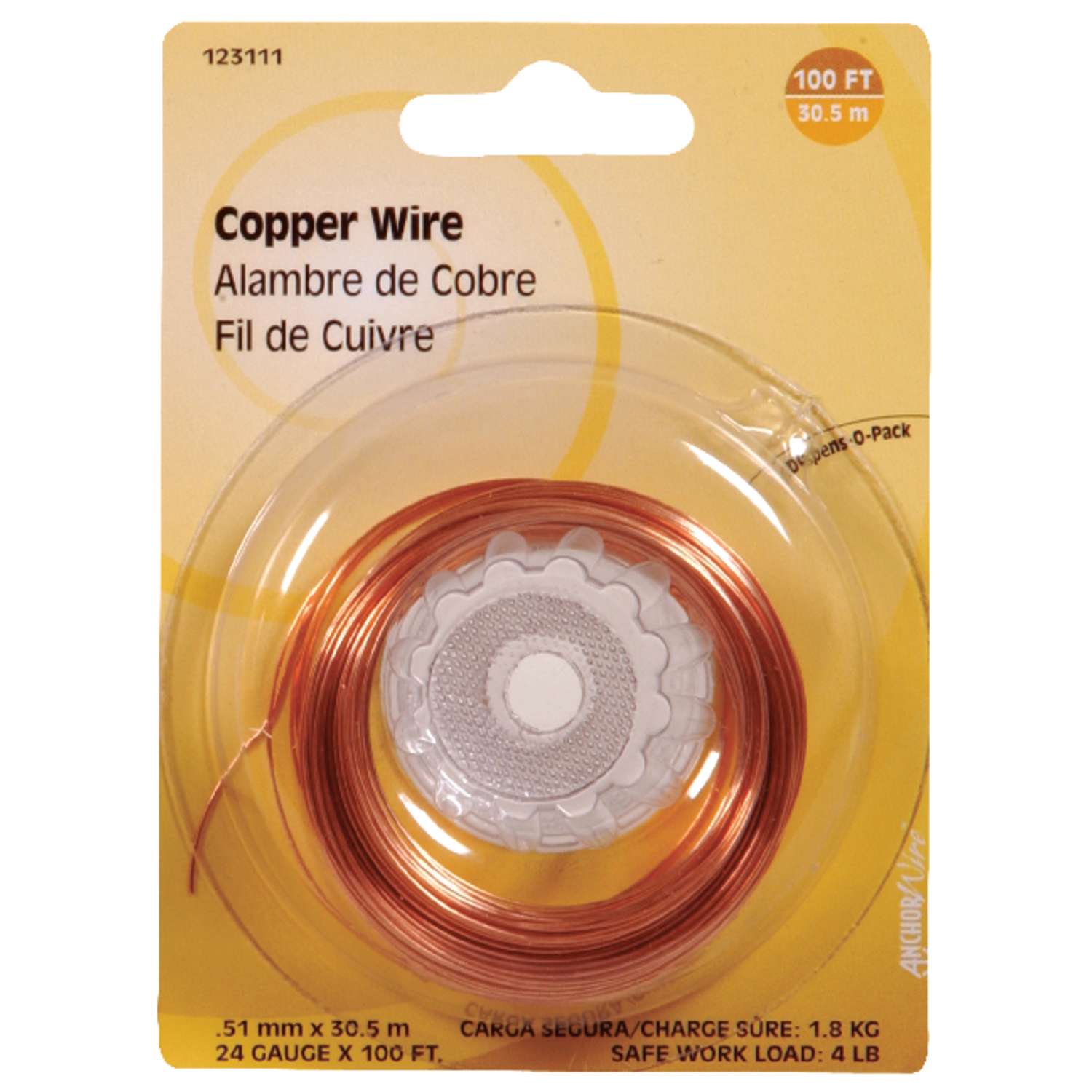 Hillman 100 ft. L Copper 24 Ga. Wire - Ace Hardware