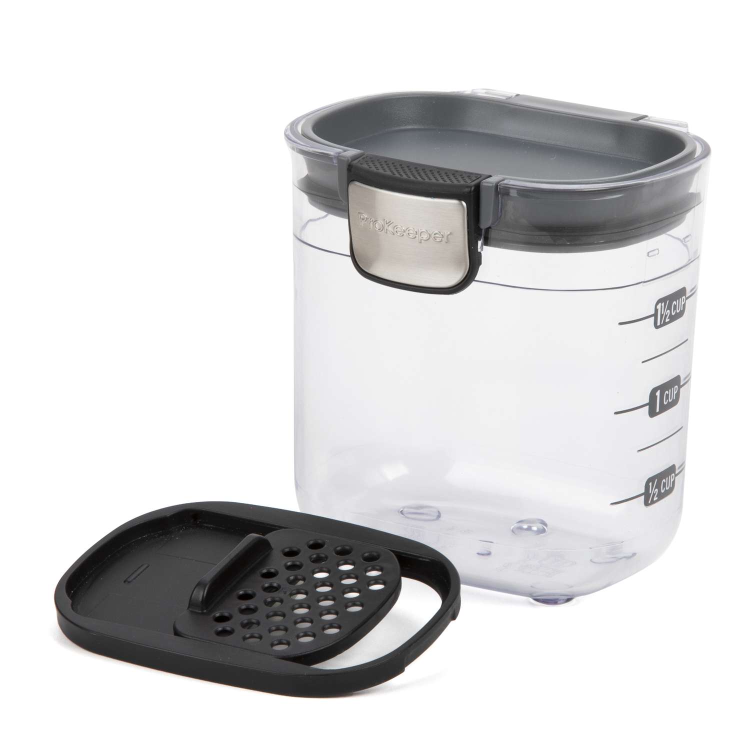 Progressive ProKeeper 0.41 qt Black/Clear Food Container and Lid 1 pk ...