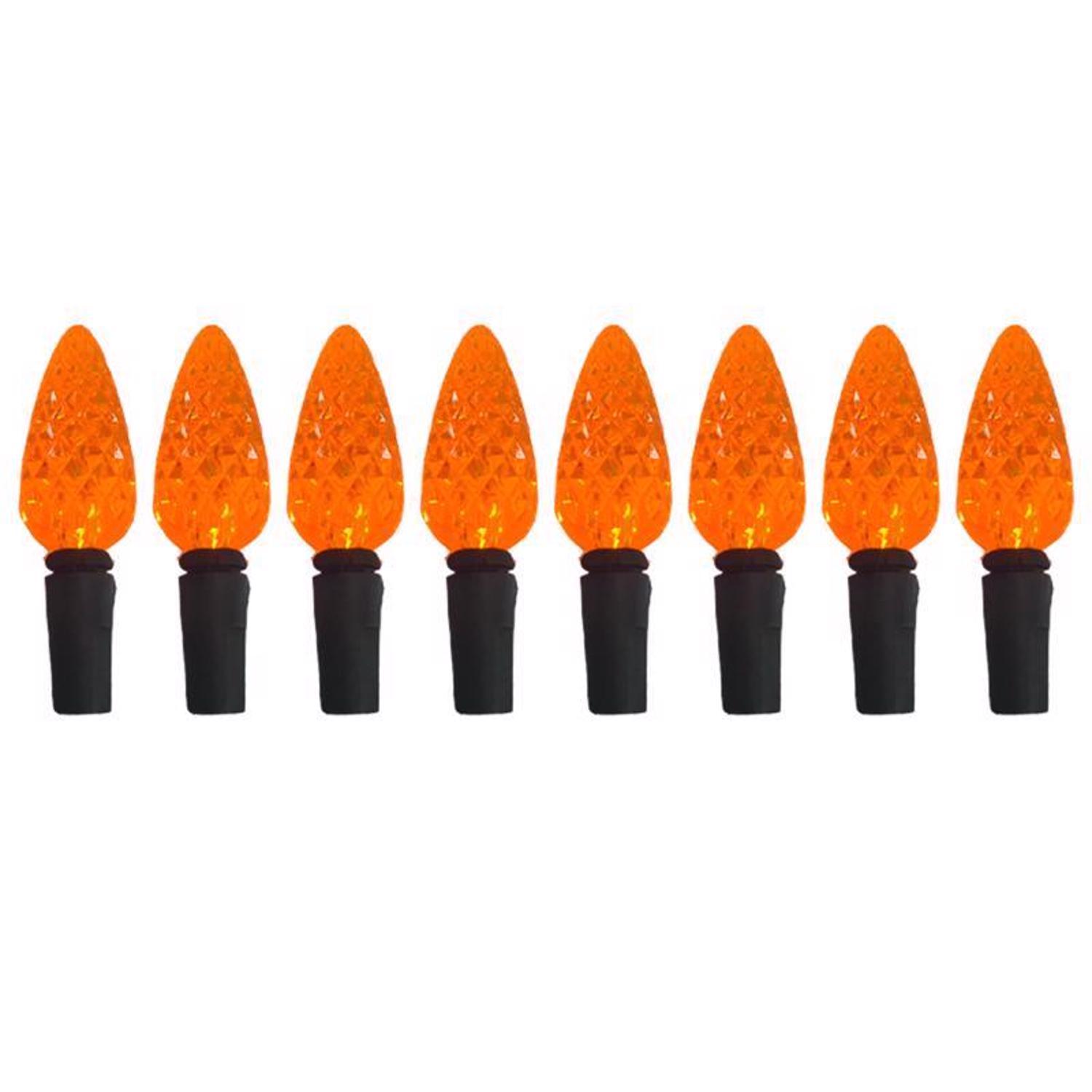 Celebrations Orange 100 ct 2 in. LED C6 Halloween String Lights Mfr ...
