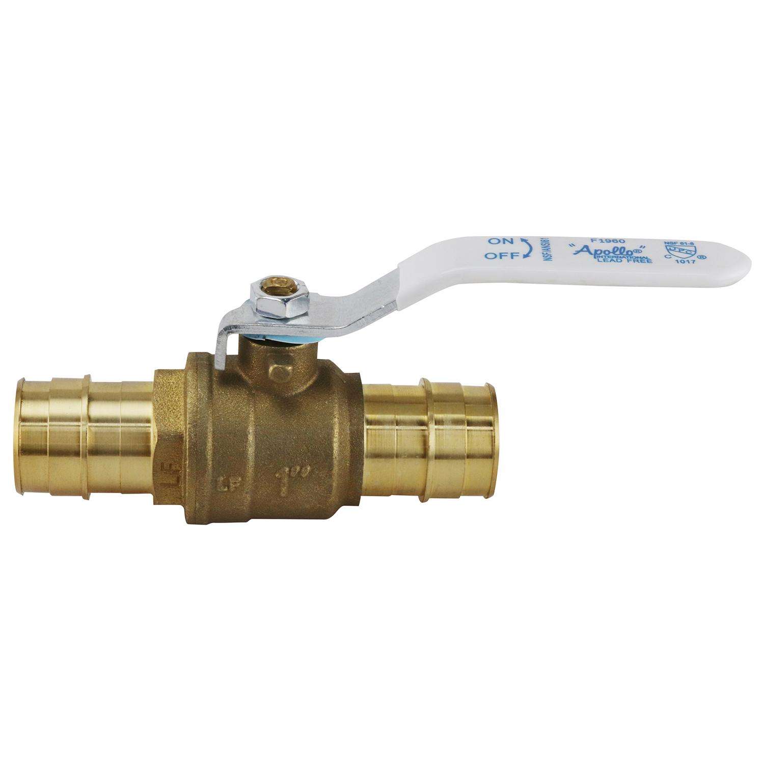 Apollo Expansion PEX A 1 in. Brass Expansion Pex Ball Valve Full Port ...