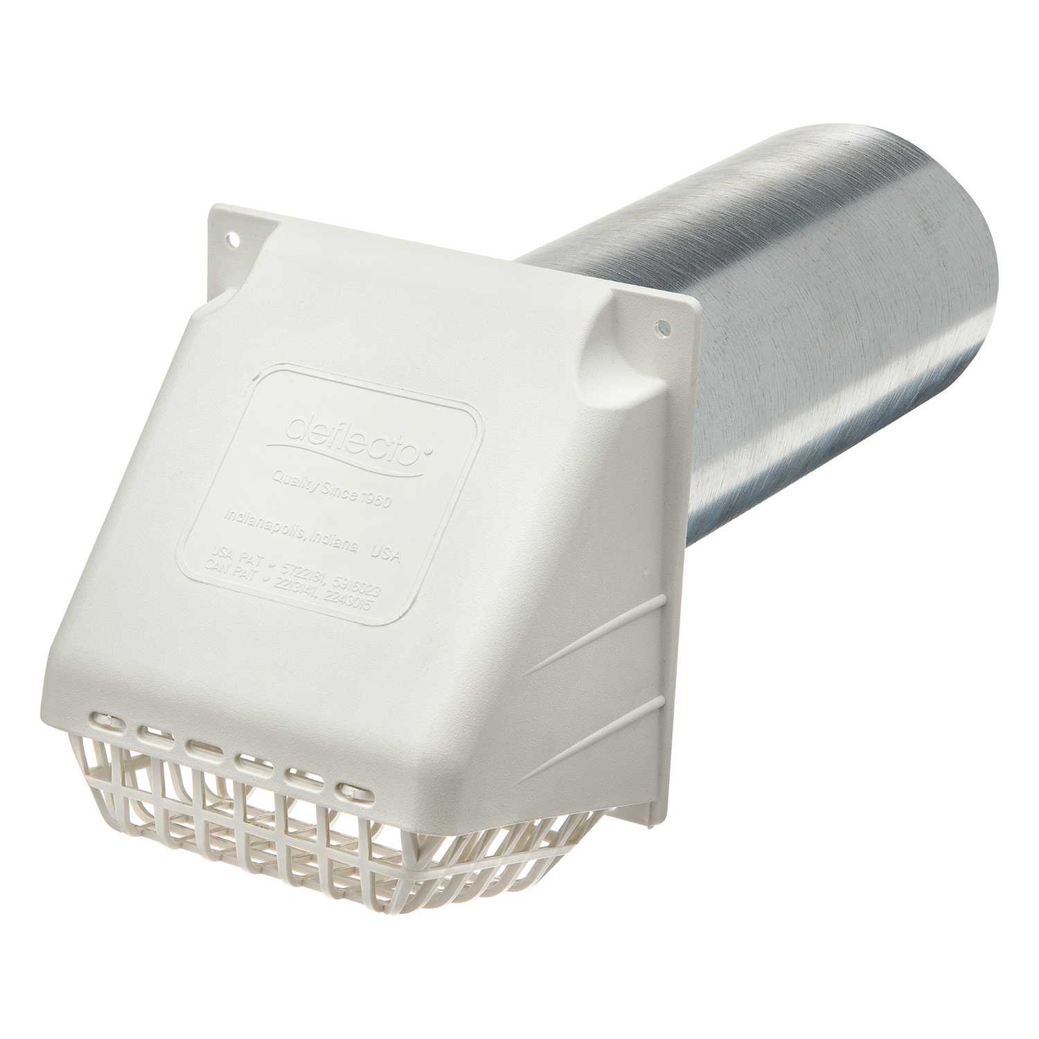 Ace 4 in. W x 6 in. L White Plastic Dryer Vent Hood - Ace Hardware