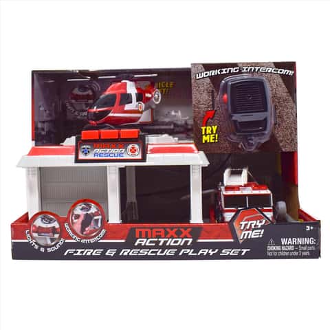 Sunny Days Maxx Action Rescue Vehicle Playset Garage Plastic ...