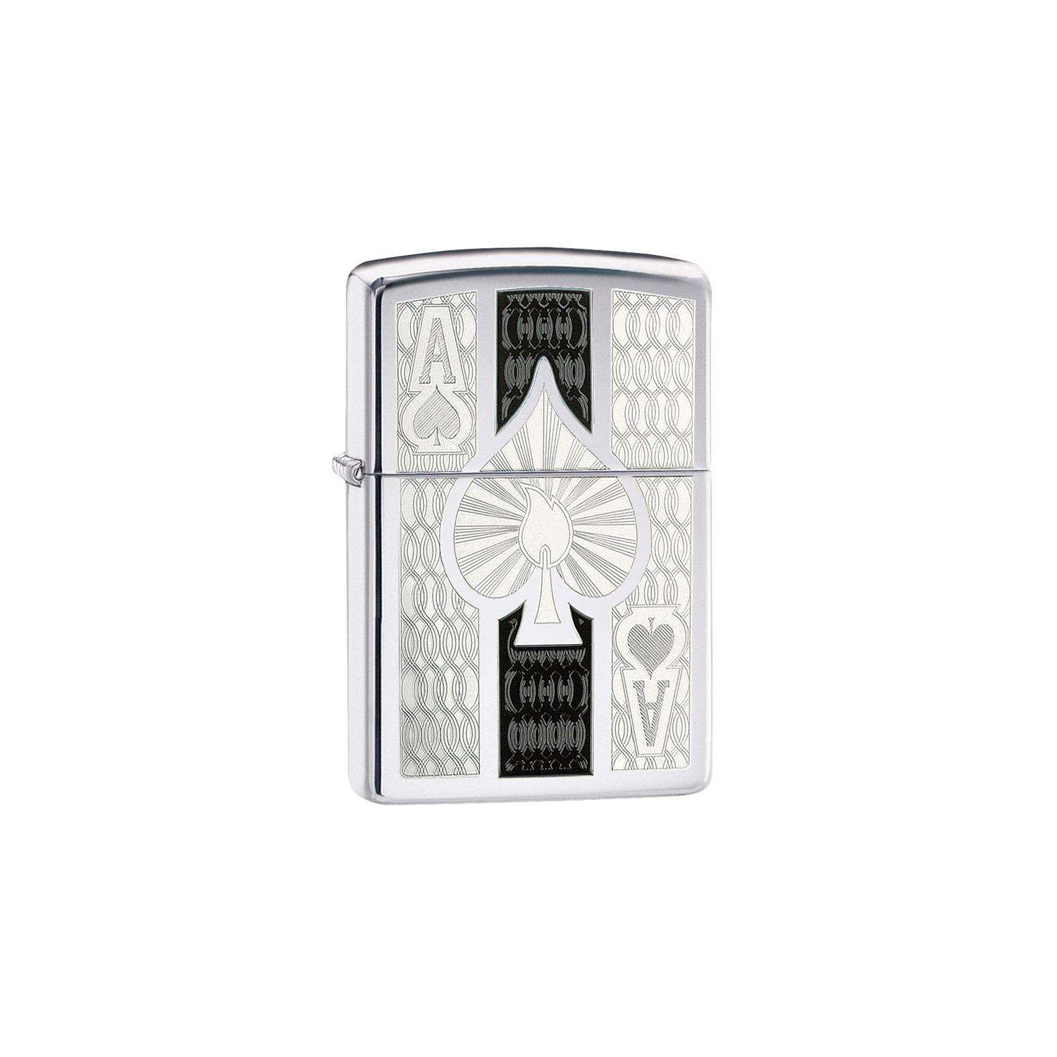Zippo Black/Silver Intricate Spade Lighter 1 pk Mfr# 24196 - Ace Hardware