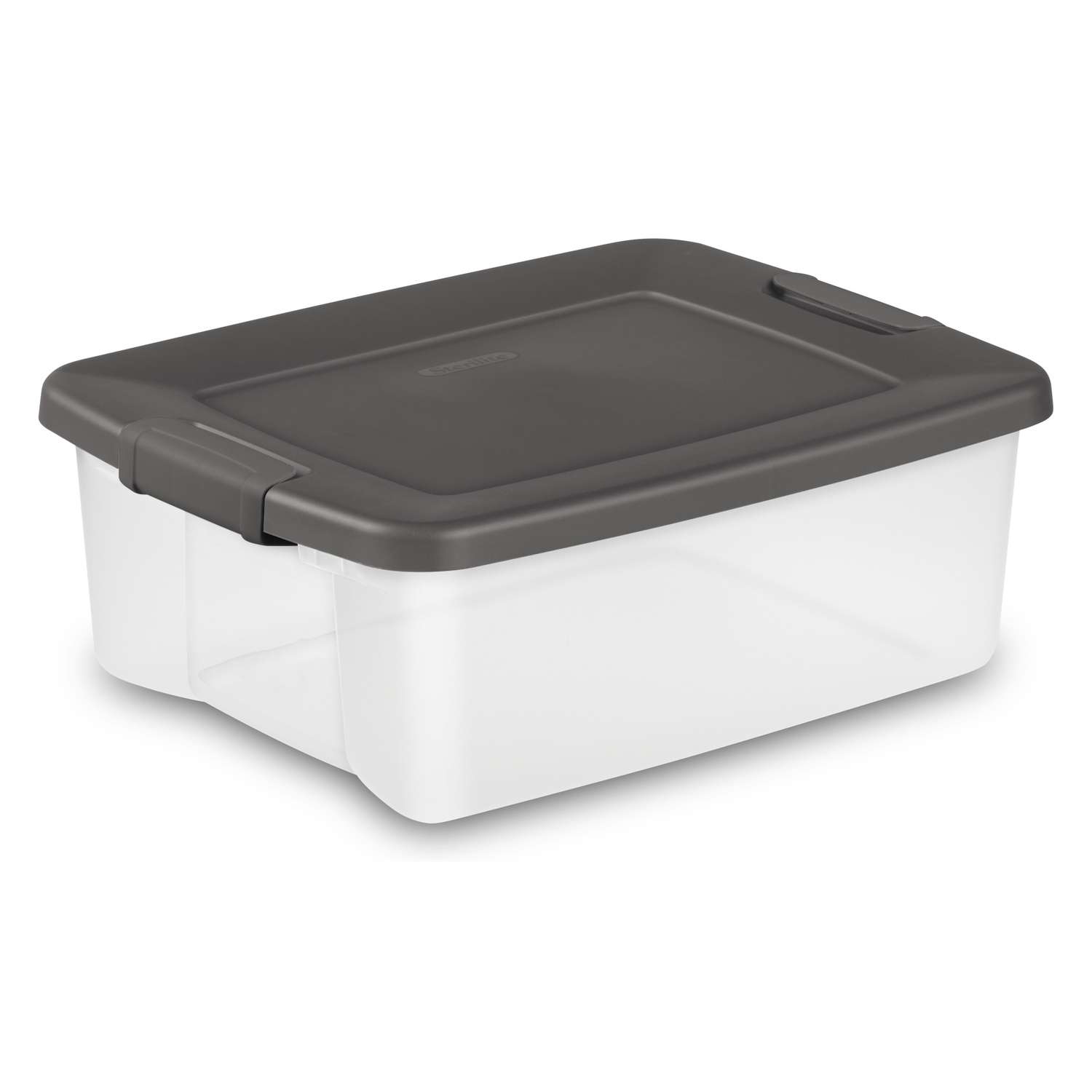 Sterilite 25 qt Clear Shelf Tote 7.75 in. H X 15.5 in. W X 19.875 in. D ...