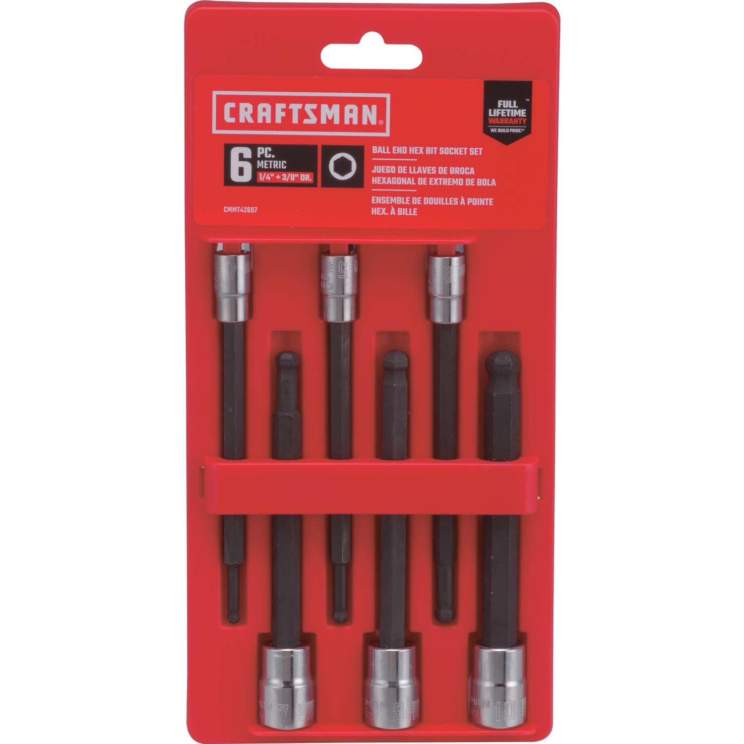 Craftsman 1/4 and 3/8 in. drive Metric 6 Point Long Ball Hex Bit Socket ...