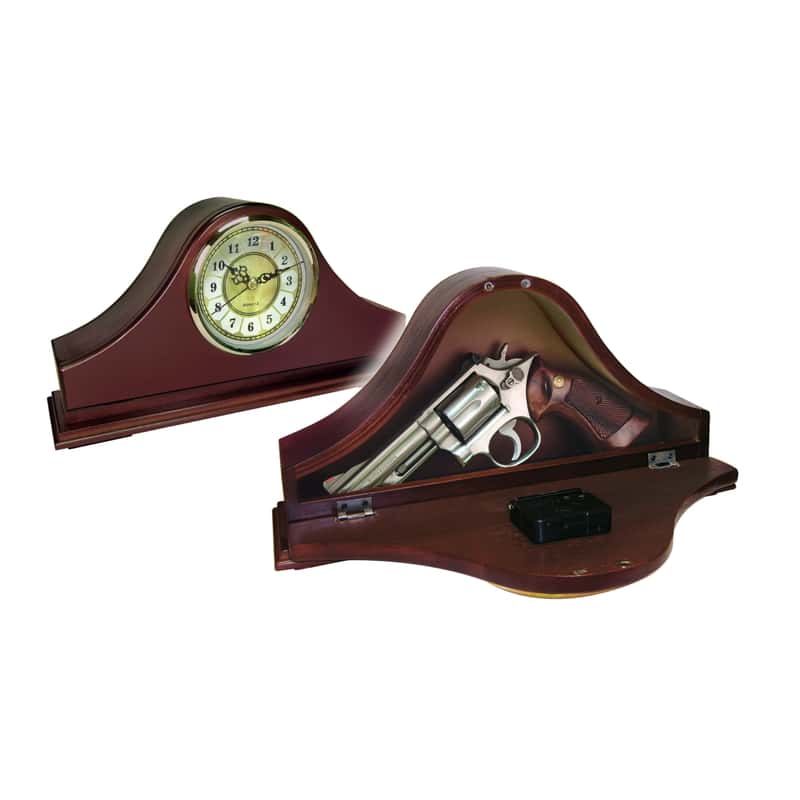 Personal Security Products Peace Keeper Mahogany Wood Concealment Clock ...