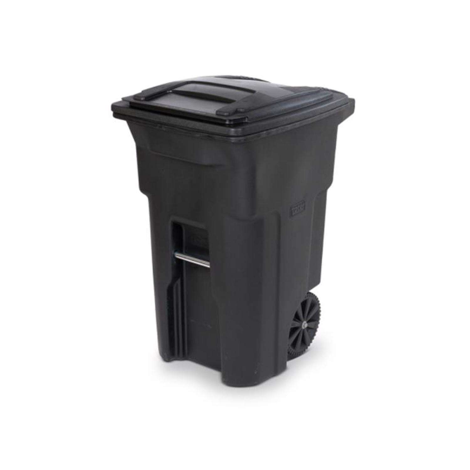 Toter 64 gal Black Polyethylene Wheeled Garbage Can Lid Included - Ace ...