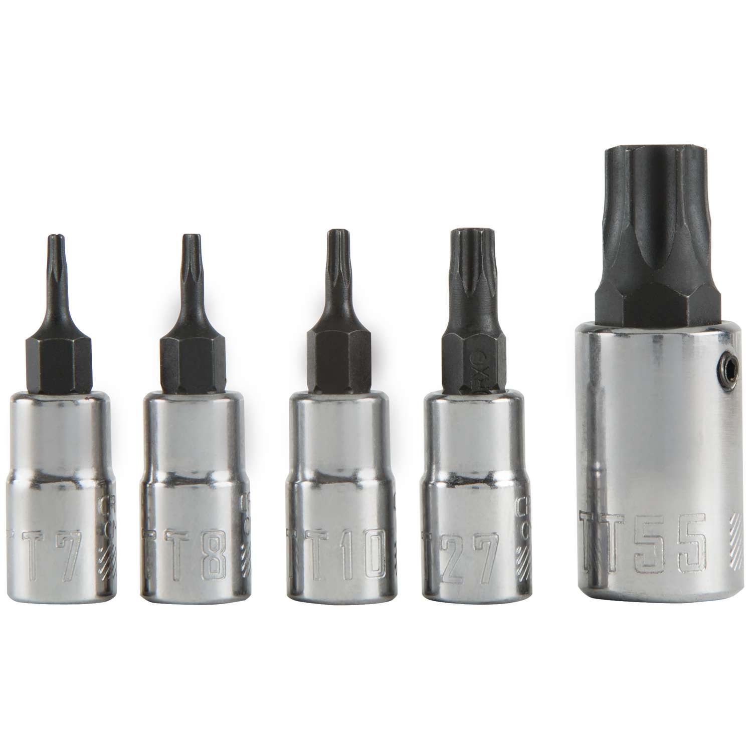 Craftsman 1/4 and 3/8 in. drive Tamperproof Torx Bit Socket Set 5 pc ...