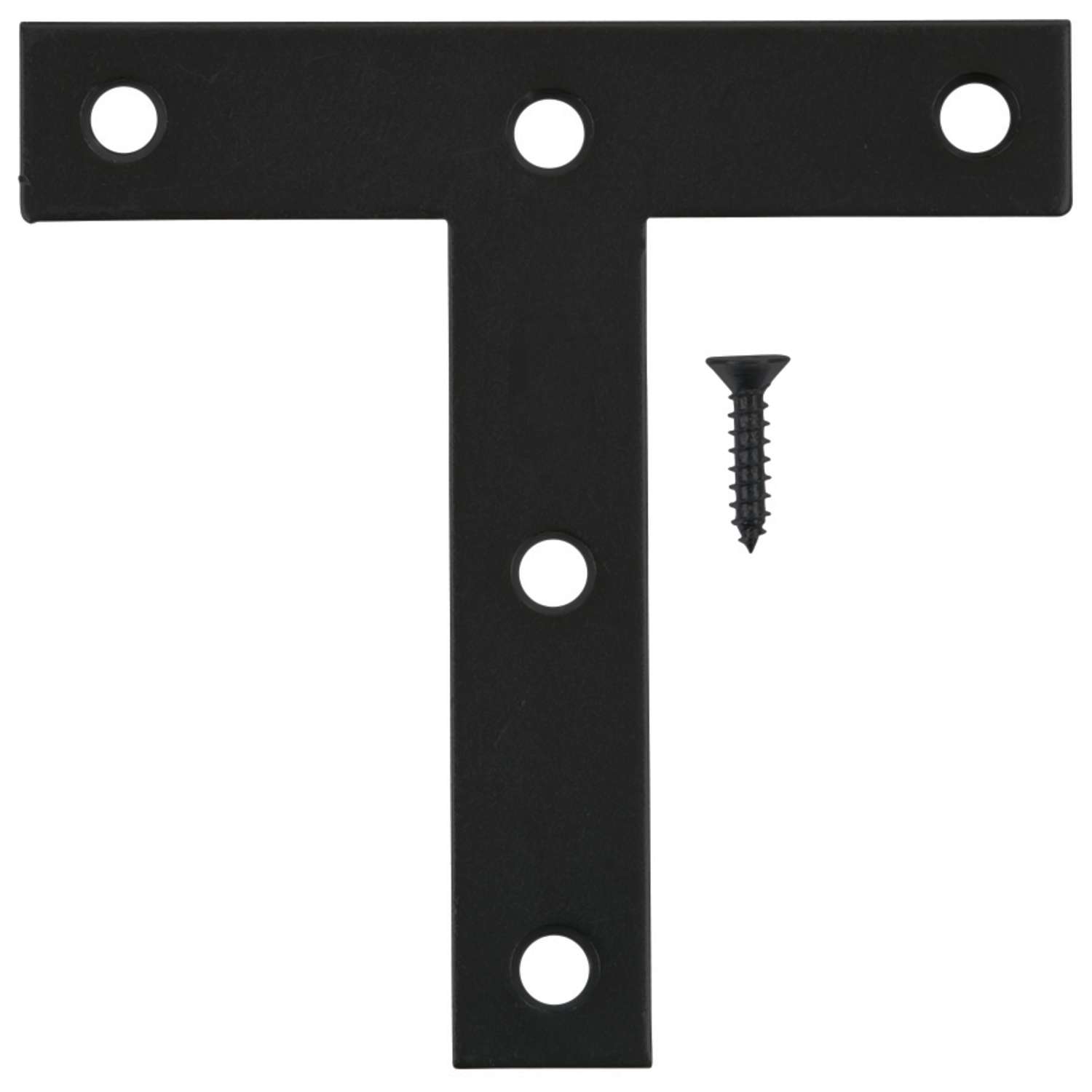 Hampton 4 in. H X 4 in. W X 4 in. L Black Steel T-Plate - Ace Hardware