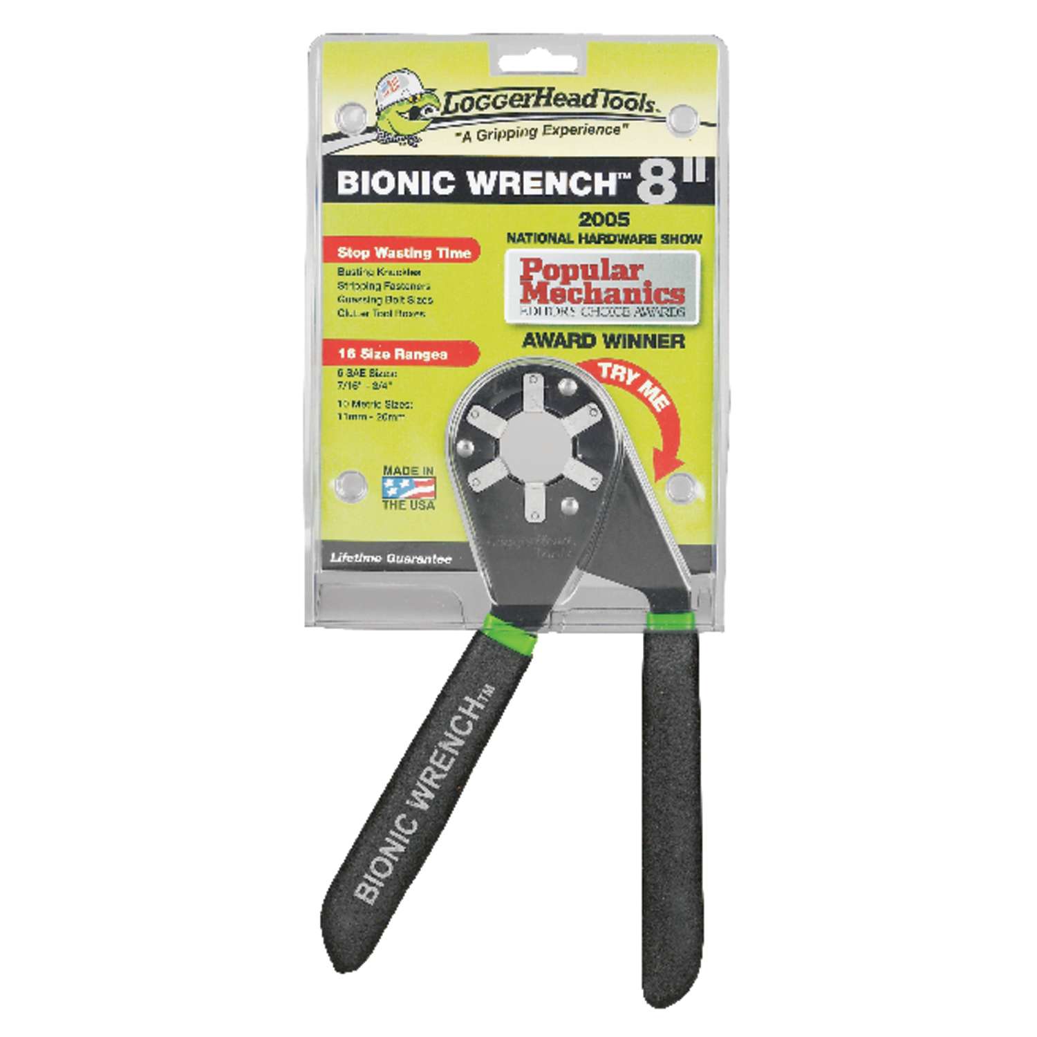 Loggerhead Tools Bionic Wrench 1/2 - 3/4 in. Metric and SAE Adjustable ...