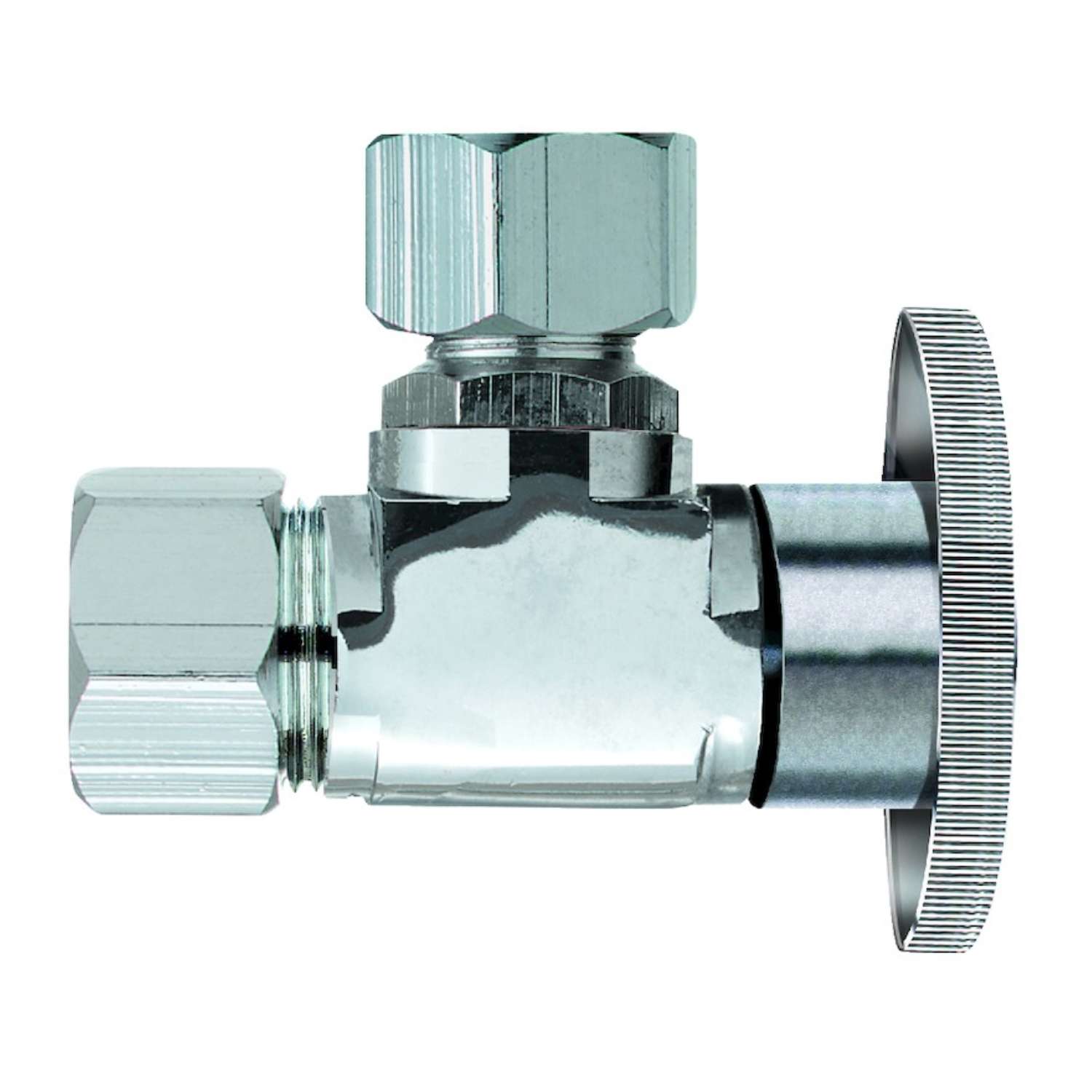 Keeney 5/8 in. Compression in. X 1/2 in. Compression Brass Angle Valve ...