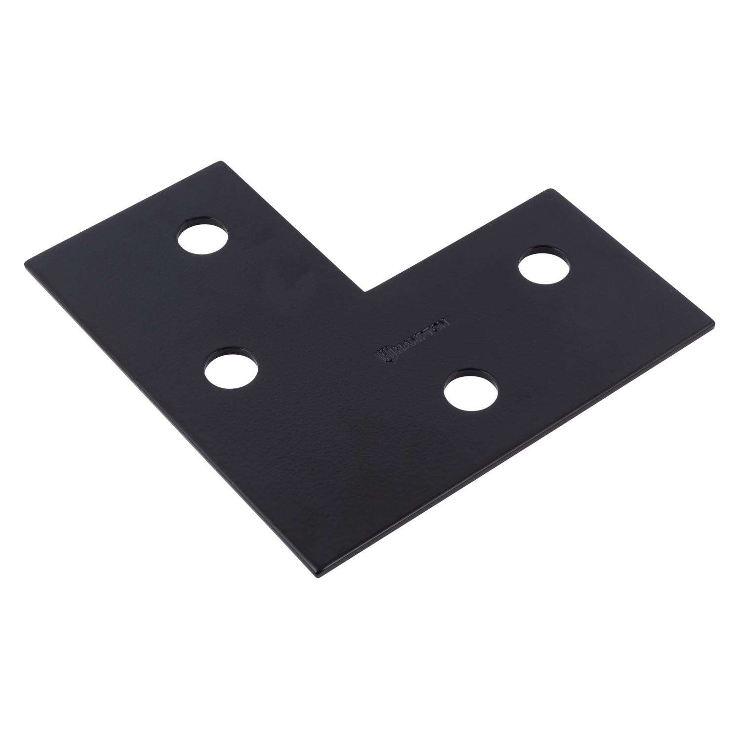 Hampton 6 in. H X 6 in. W X 1/8 in. D Black Steel Corner Plate - Ace ...