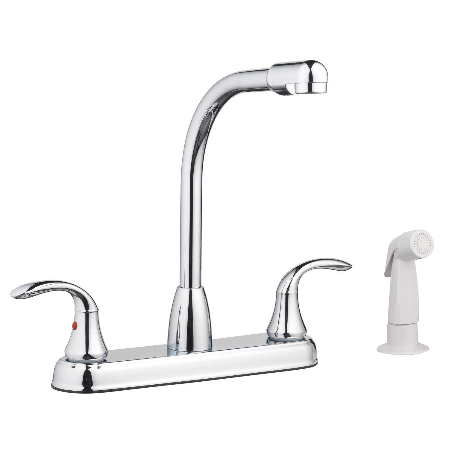 LDR Two Handle Chrome Kitchen Faucet Side Sprayer Included - Ace Hardware