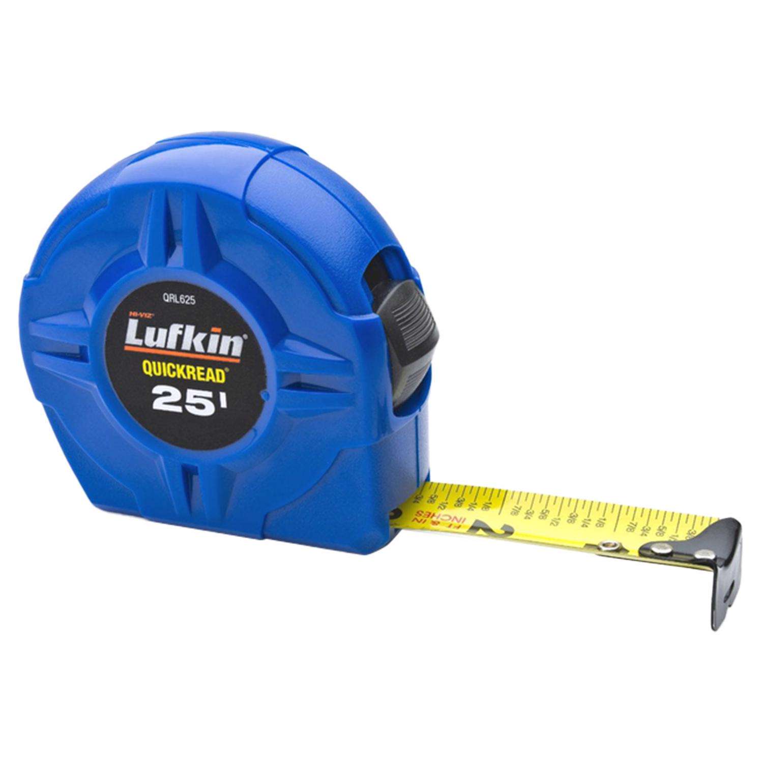 Lufkin Quikread 25 ft. L X 1 in. W Hi-Viz Tape Measure 1 pk - Ace Hardware
