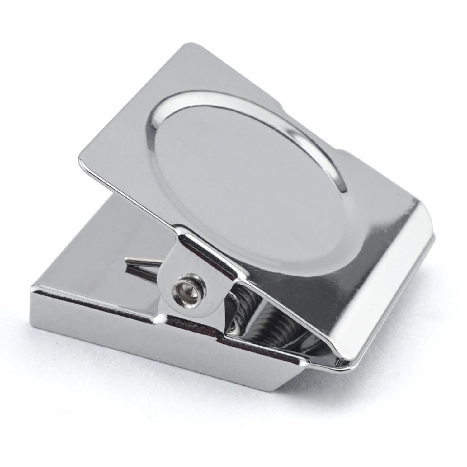 Magnet Source 1.125 in. L X 1.375 in. W Silver Square Magnetic Clips 5 ...
