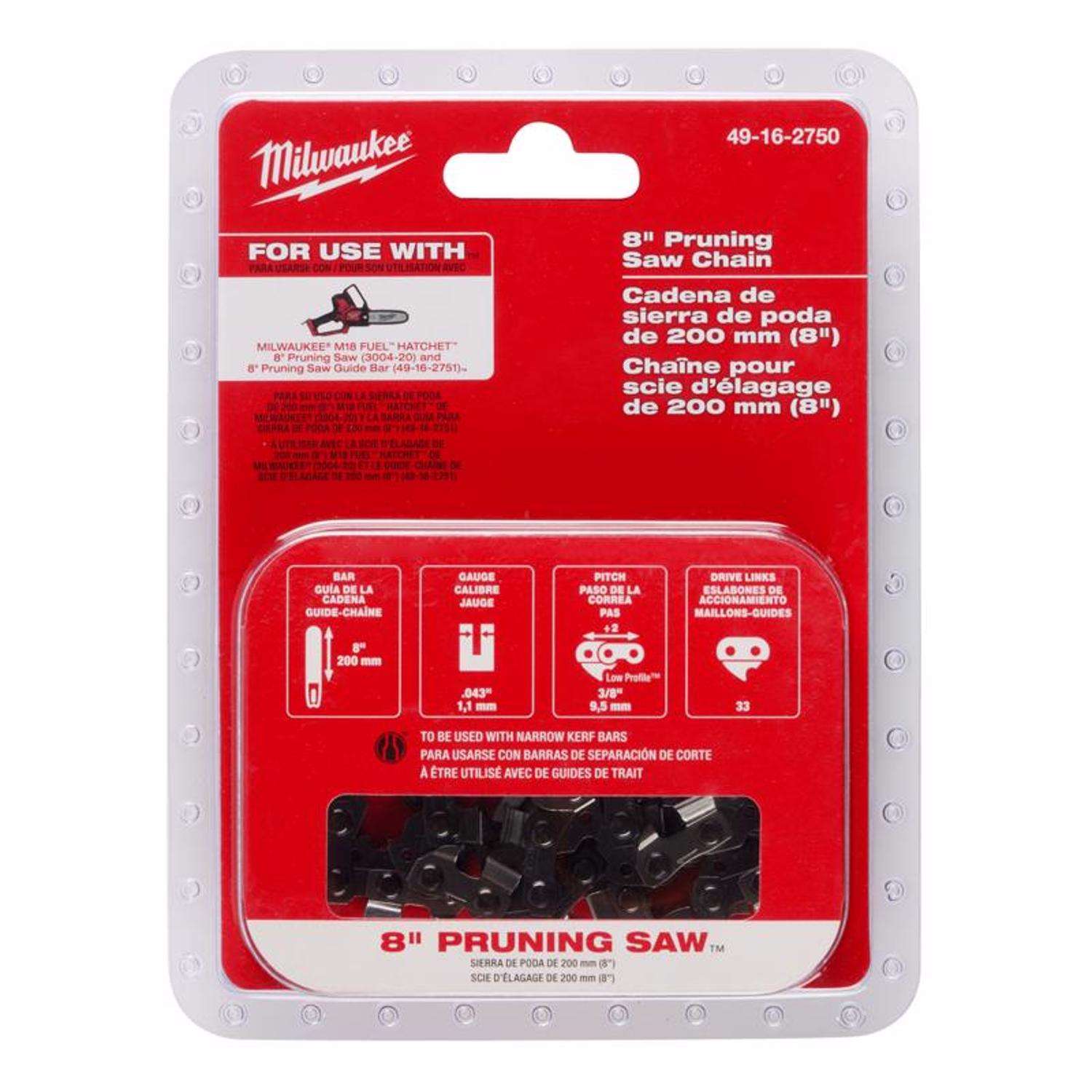 Milwaukee 8 in. Chainsaw Chain 33 links - Ace Hardware