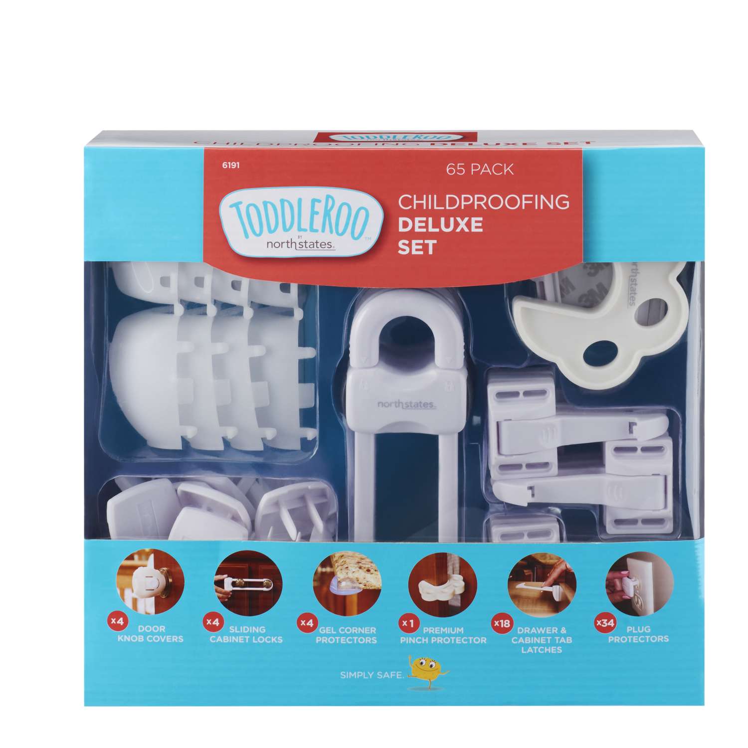 North States Toddleroo White Plastic Childproofing Kit 65 pk - Ace Hardware