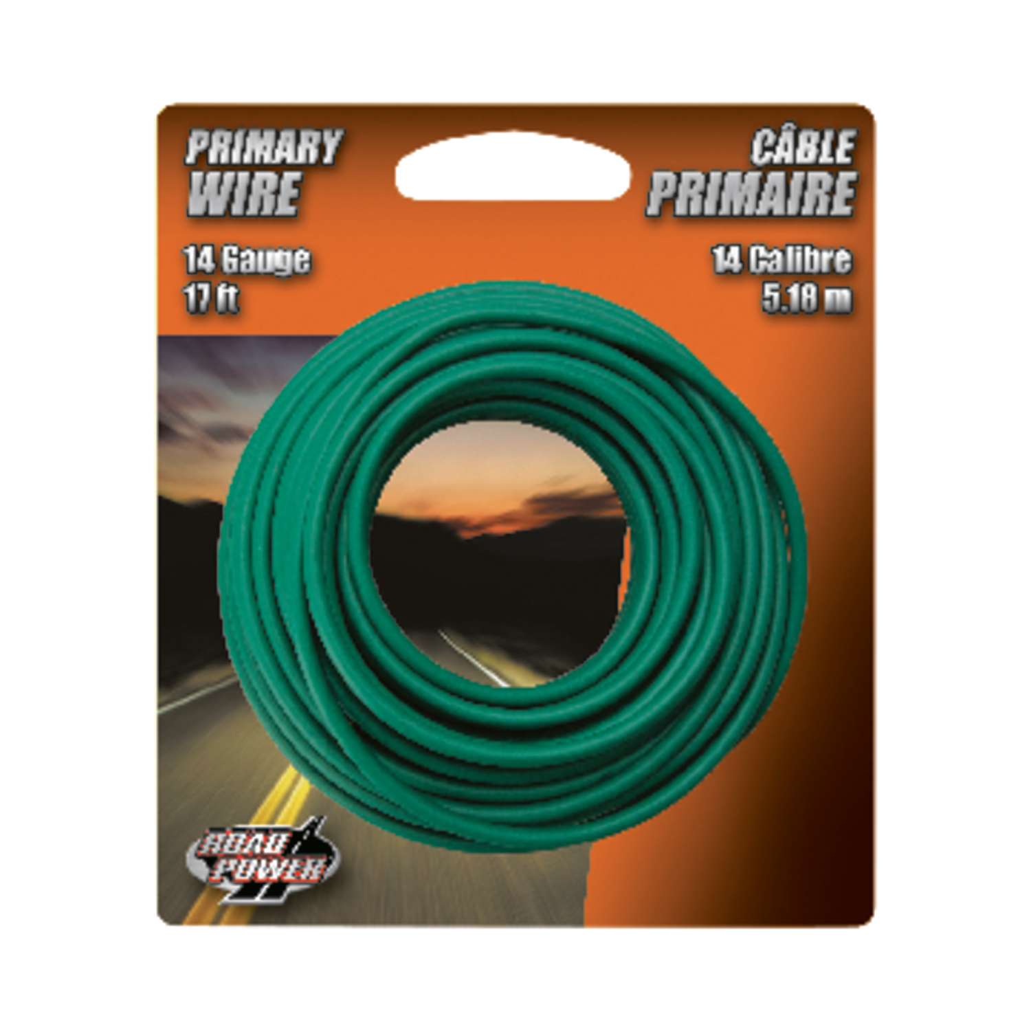 Coleman Cable 17 ft. 14 Ga. Primary Wire Green - Ace Hardware