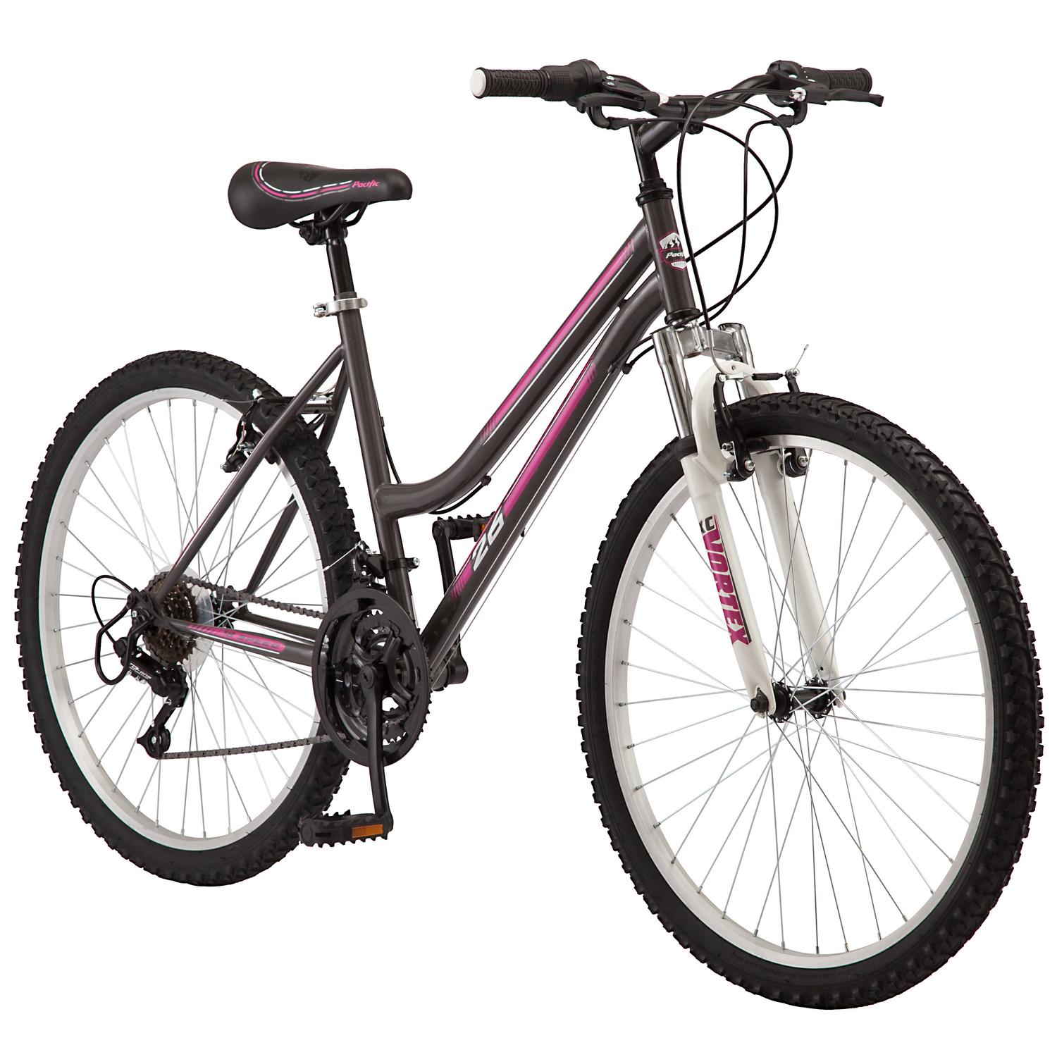Pacific Cycle Women 26 in. D Rigid Mountain Bicycke Gray - Sansujyuku