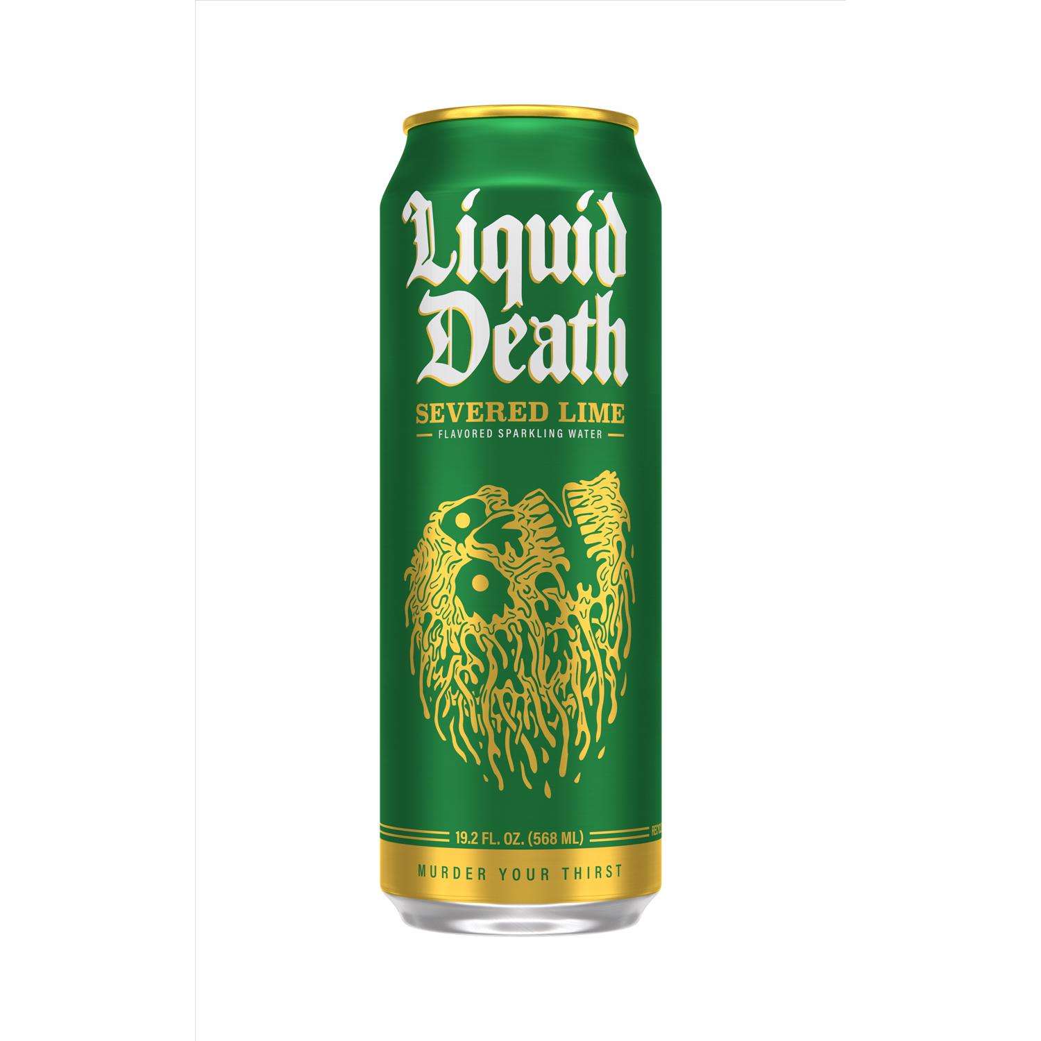 Liquid Death Severed Lime Sparkling Natural Mineral Water 19.2 oz 1 pk ...