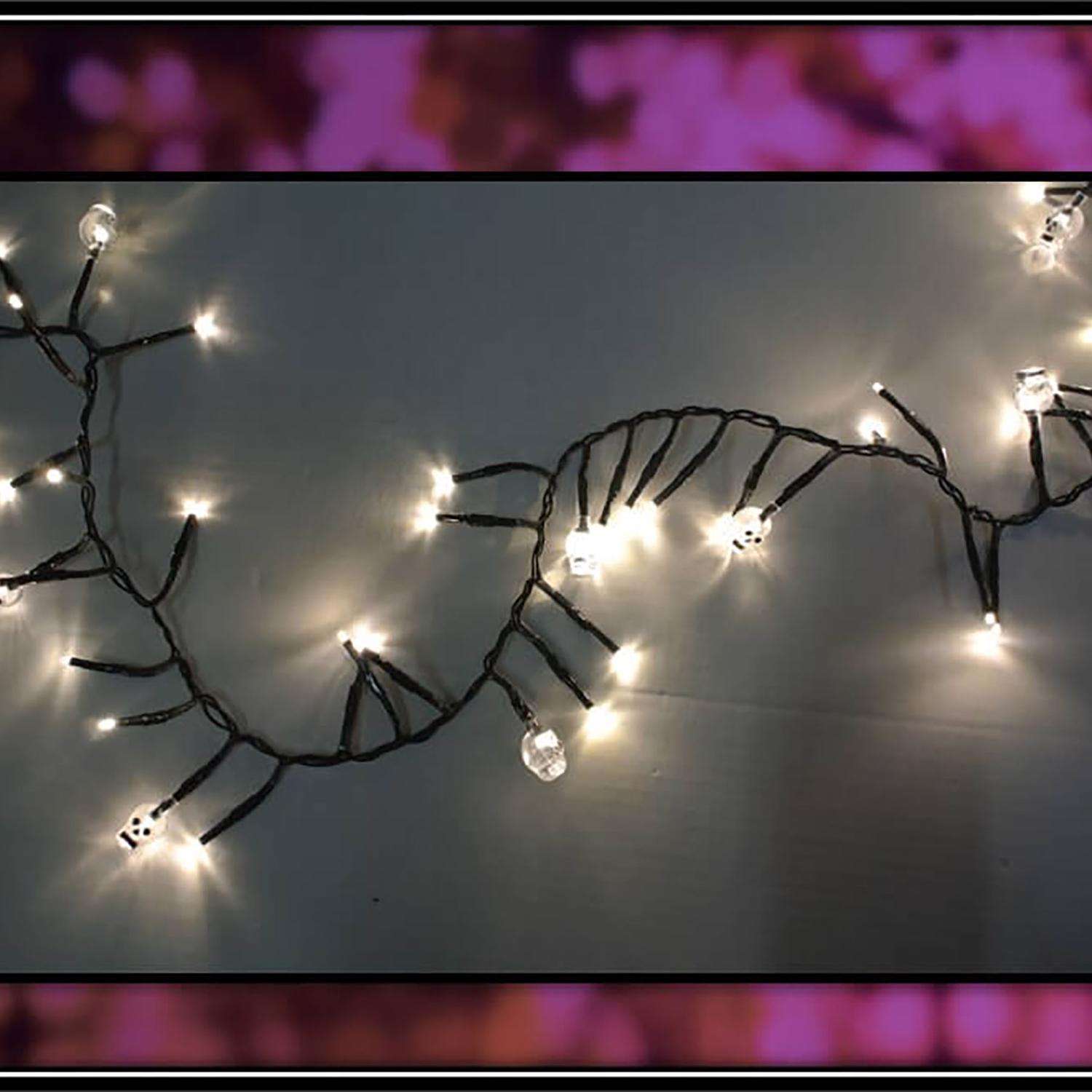 Celebrations Warm White 120 ct 9 ft. LED Skull Lights - Ace Hardware