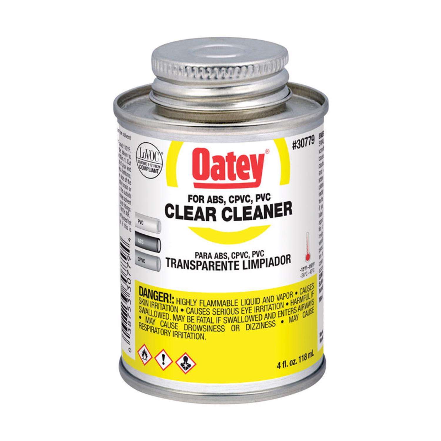 Oatey Clear Cleaner For ABS/CPVC/PVC 4 oz - Ace Hardware
