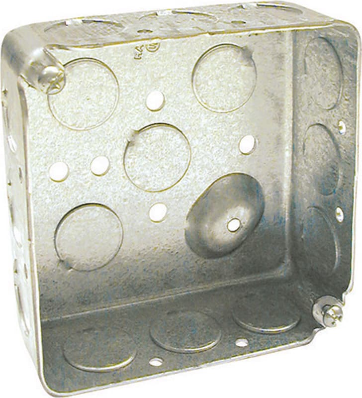 Raco New Work 21 cu in Square Steel 2 gang Outlet Box Gray - Ace Hardware