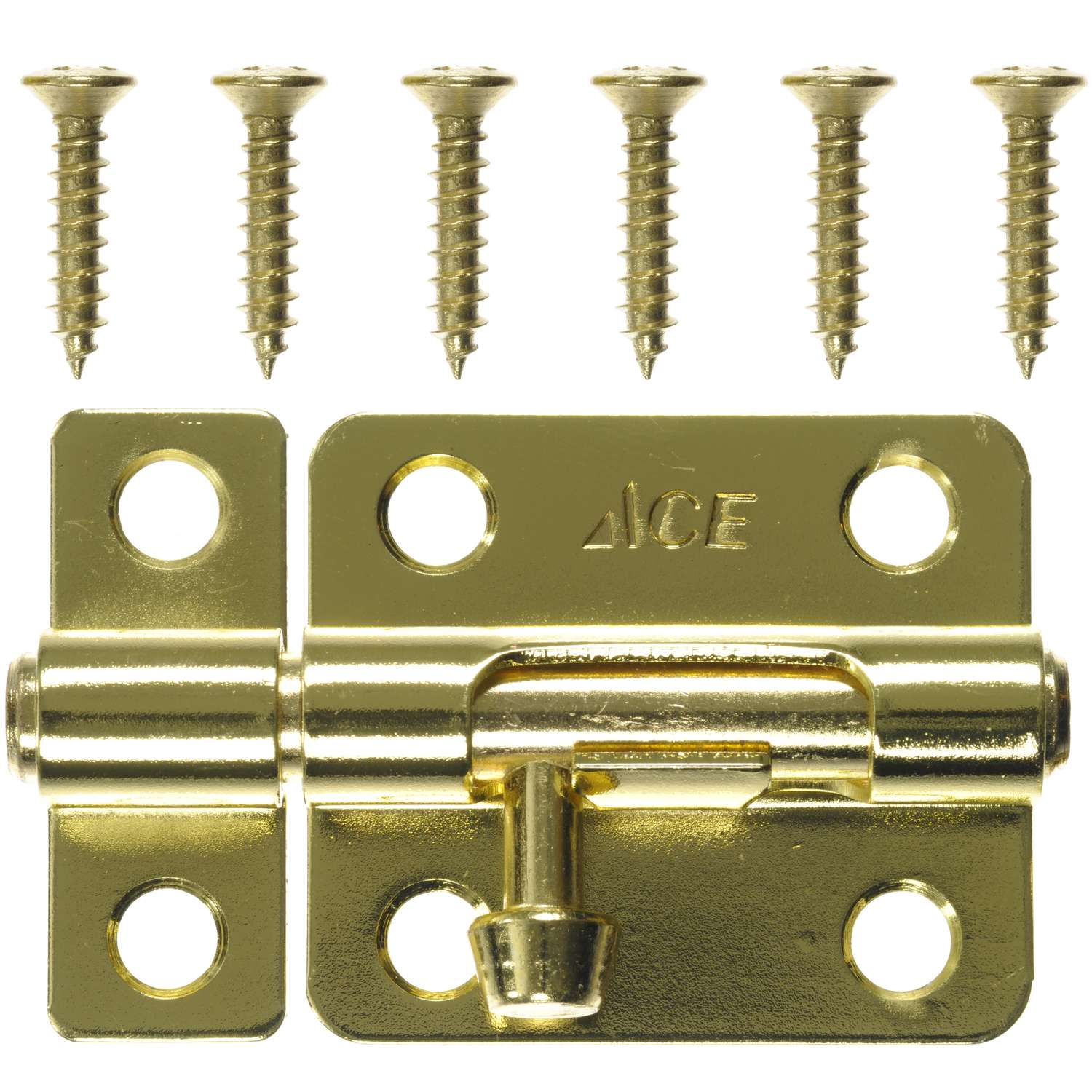 Ace 2.5 in. L Brass-Plated Steel Barrel Bolt 1 pk - Ace Hardware
