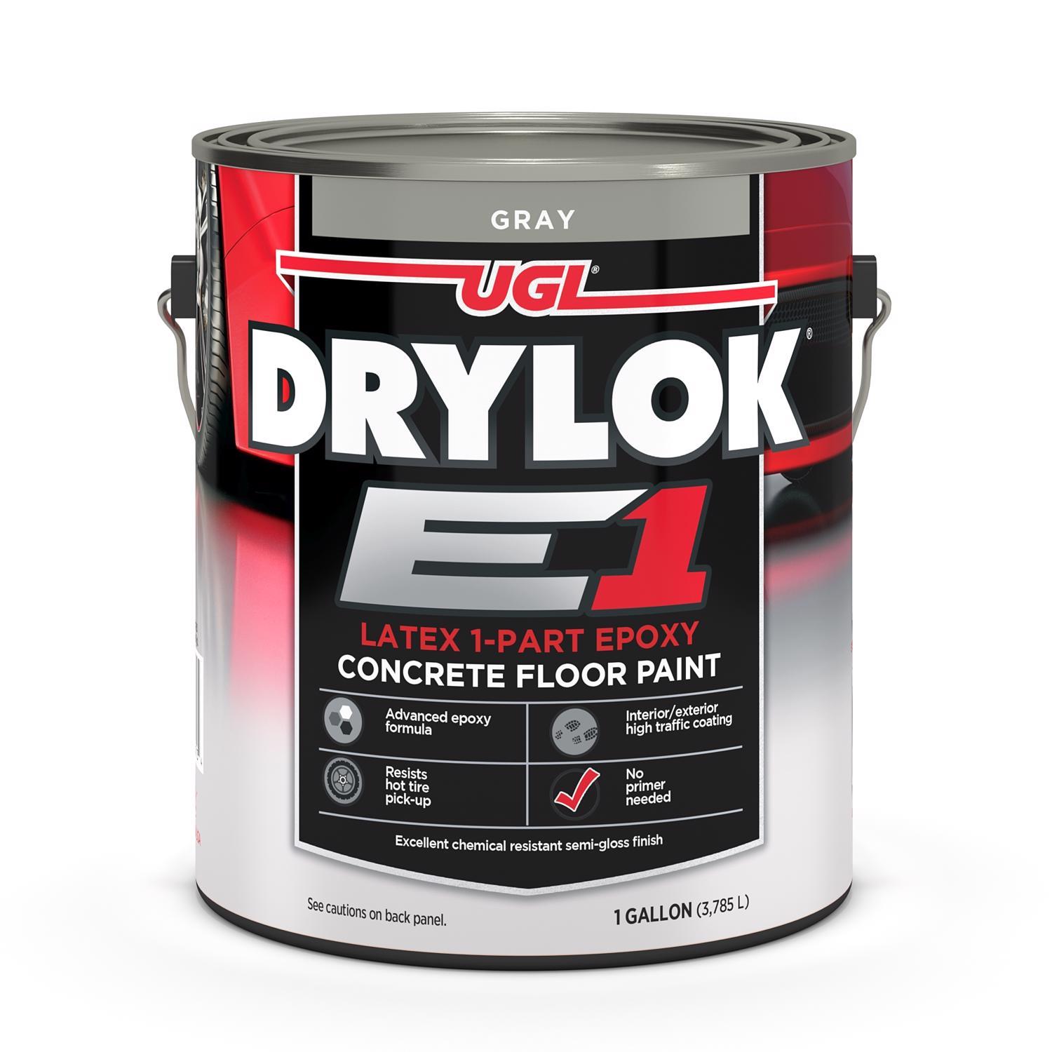 Drylok E1 Semi-Gloss Gray Acrylic Epoxy Blend Epoxy Floor Paint 1 gal ...