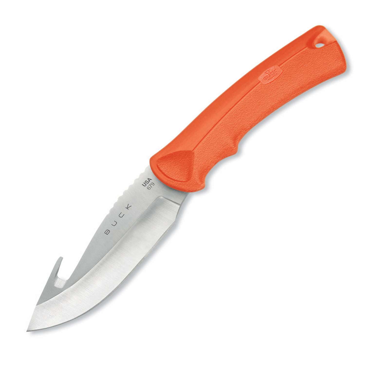 Buck Knives BuckLite Max Large Guthook Orange 420 HC Stainless Steel 8. ...