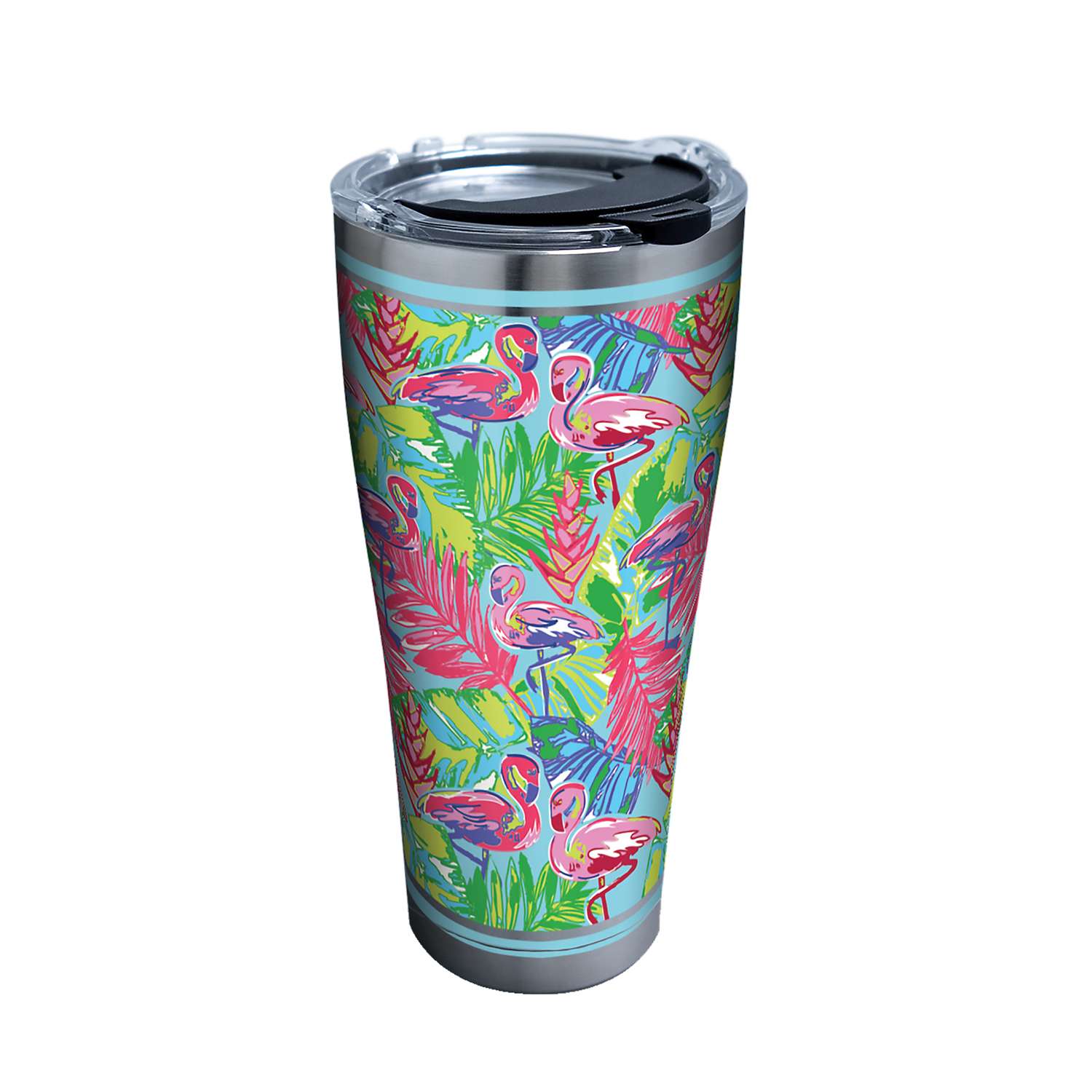 Tervis 30 oz Bright Flamingo Multicolored BPA Free Tumbler with Lid ...