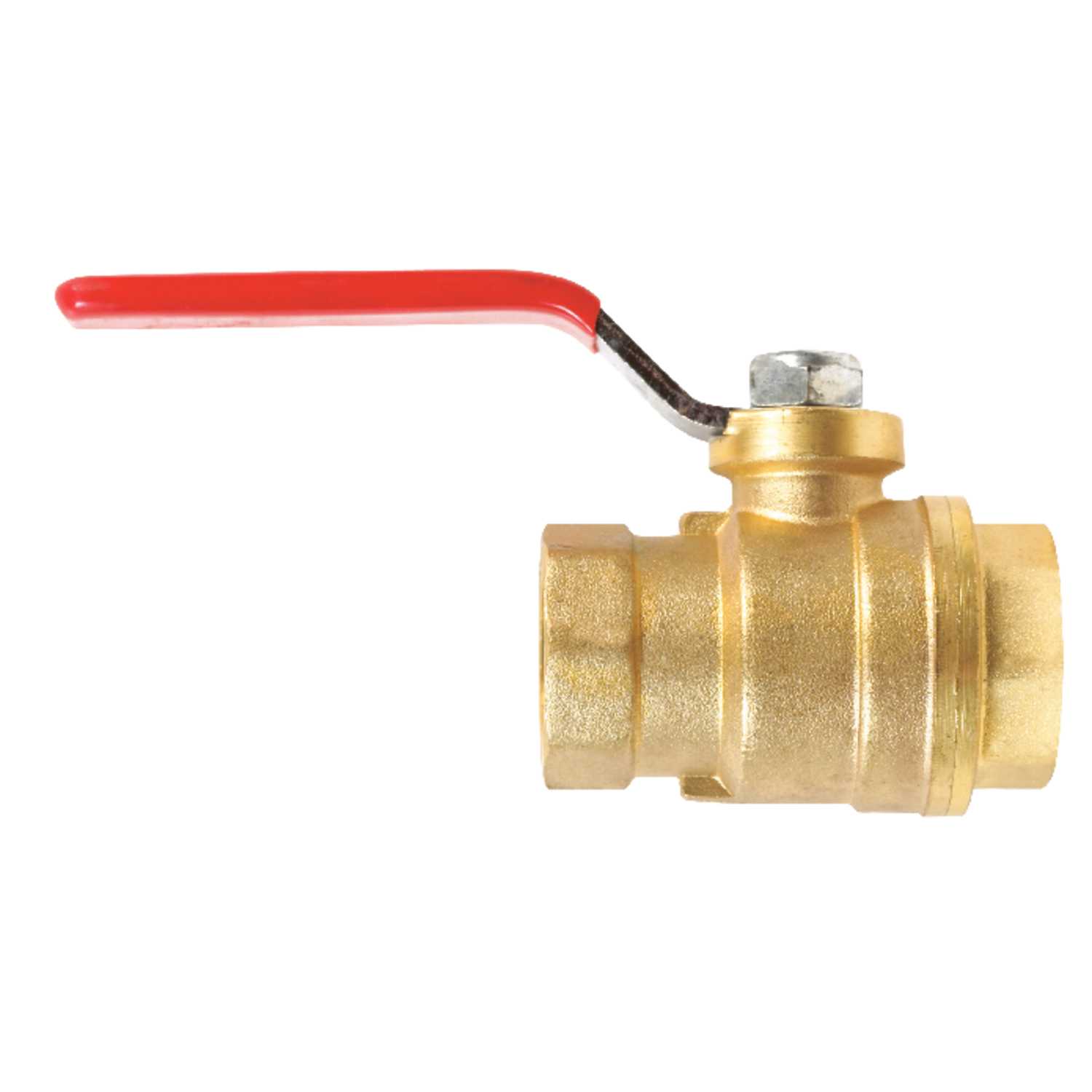 Mueller Ball Valve 3/4 in. FPT x 3/4 in. Dia. FPT Brass Side Drain ...